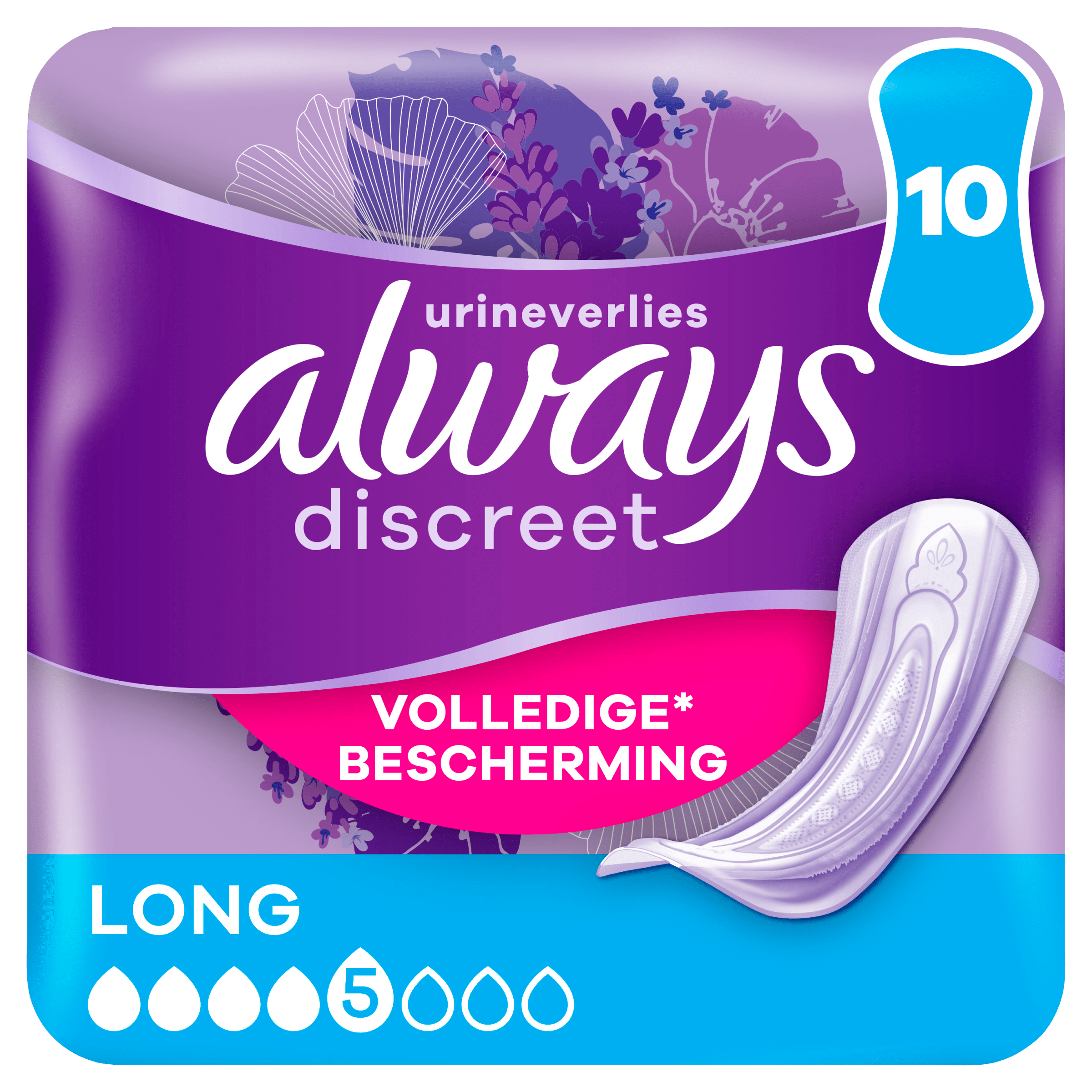 Always Discreet maandverband plus long Per Zak 10 st