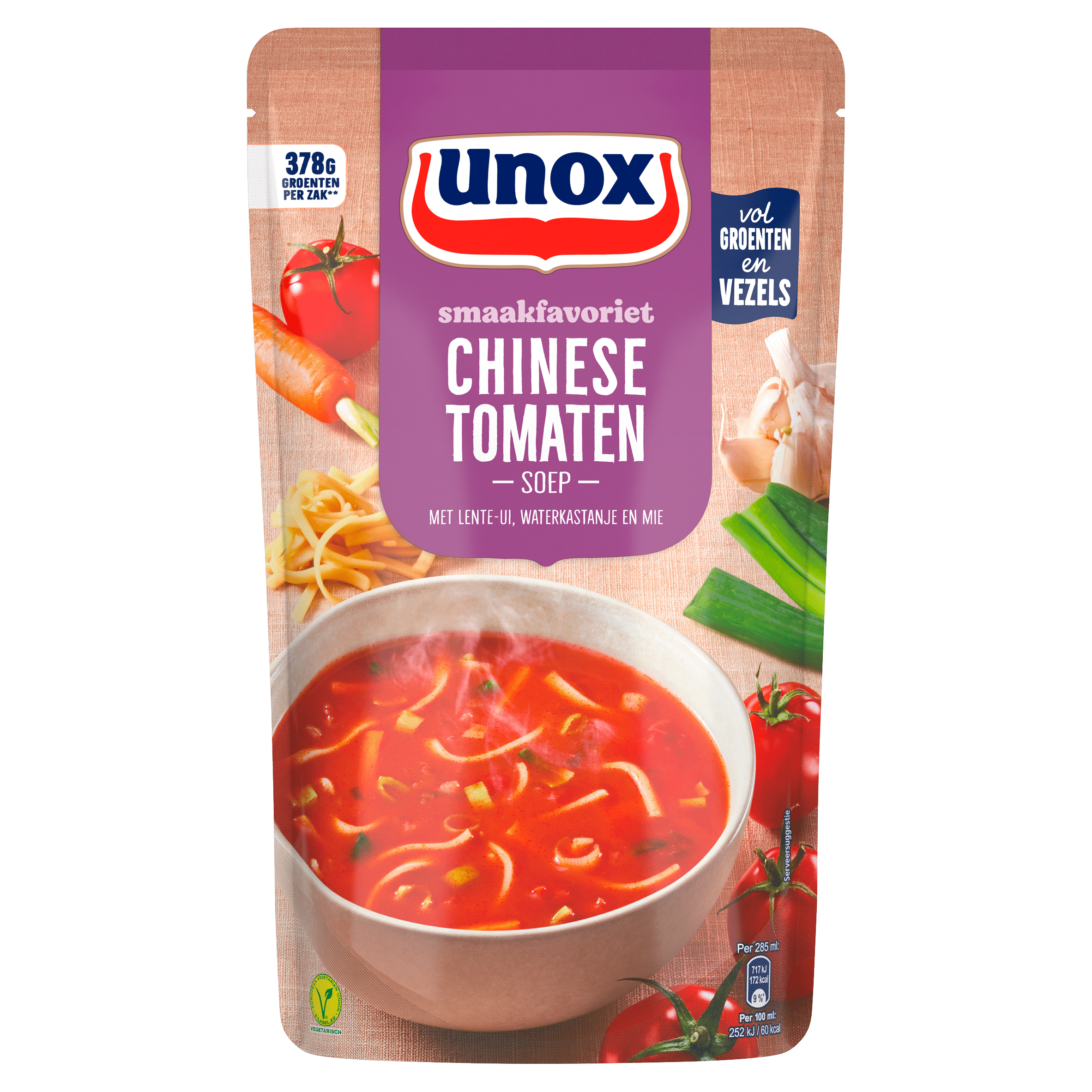 Unox Soep In Zak Chinese Tomatensoep Per Stazak 570 ml