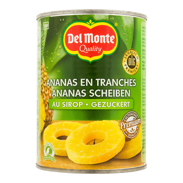 Del monte Ananas schijven op siroop Per Blik 570 g