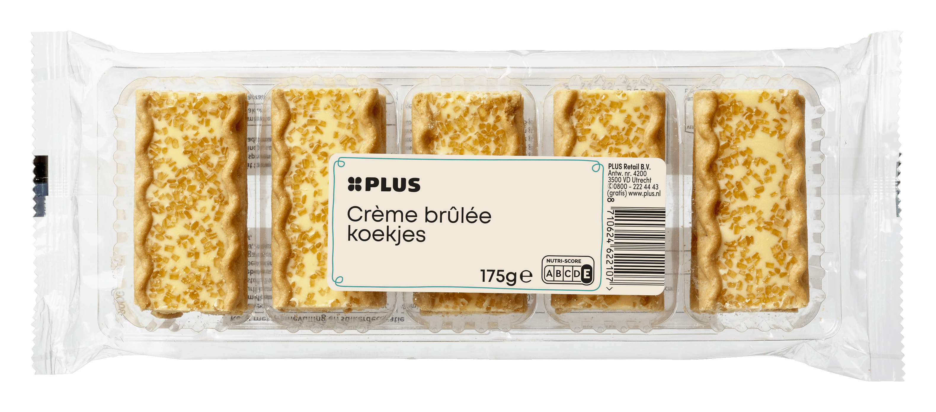 PLUS Crème brulée koekjes Per Tray 175 g