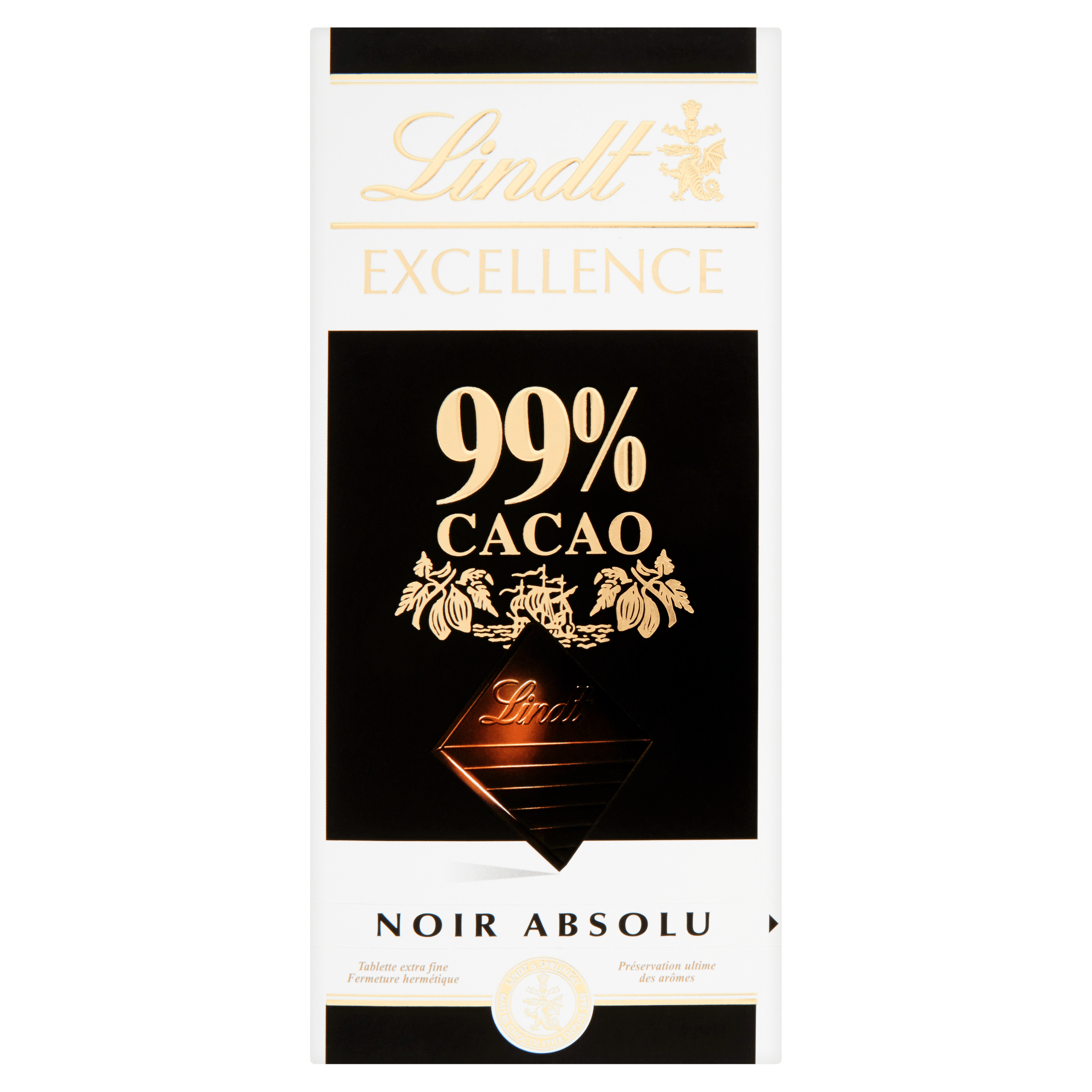 Lindt Chocoladereep Lindt Puur 99% Per Doos 50 g