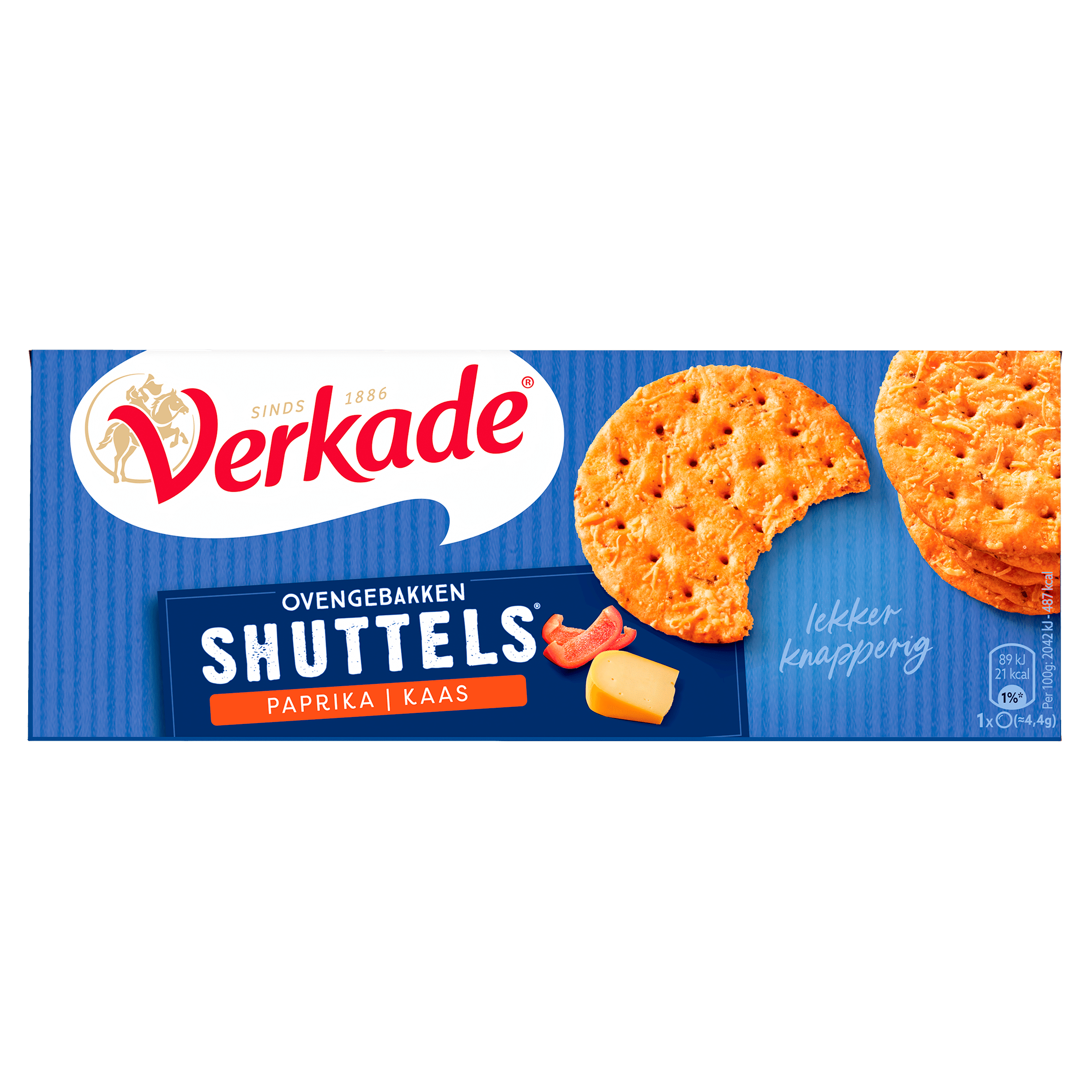 Verkade Shuttels paprika-kaas Per Doos 150 g