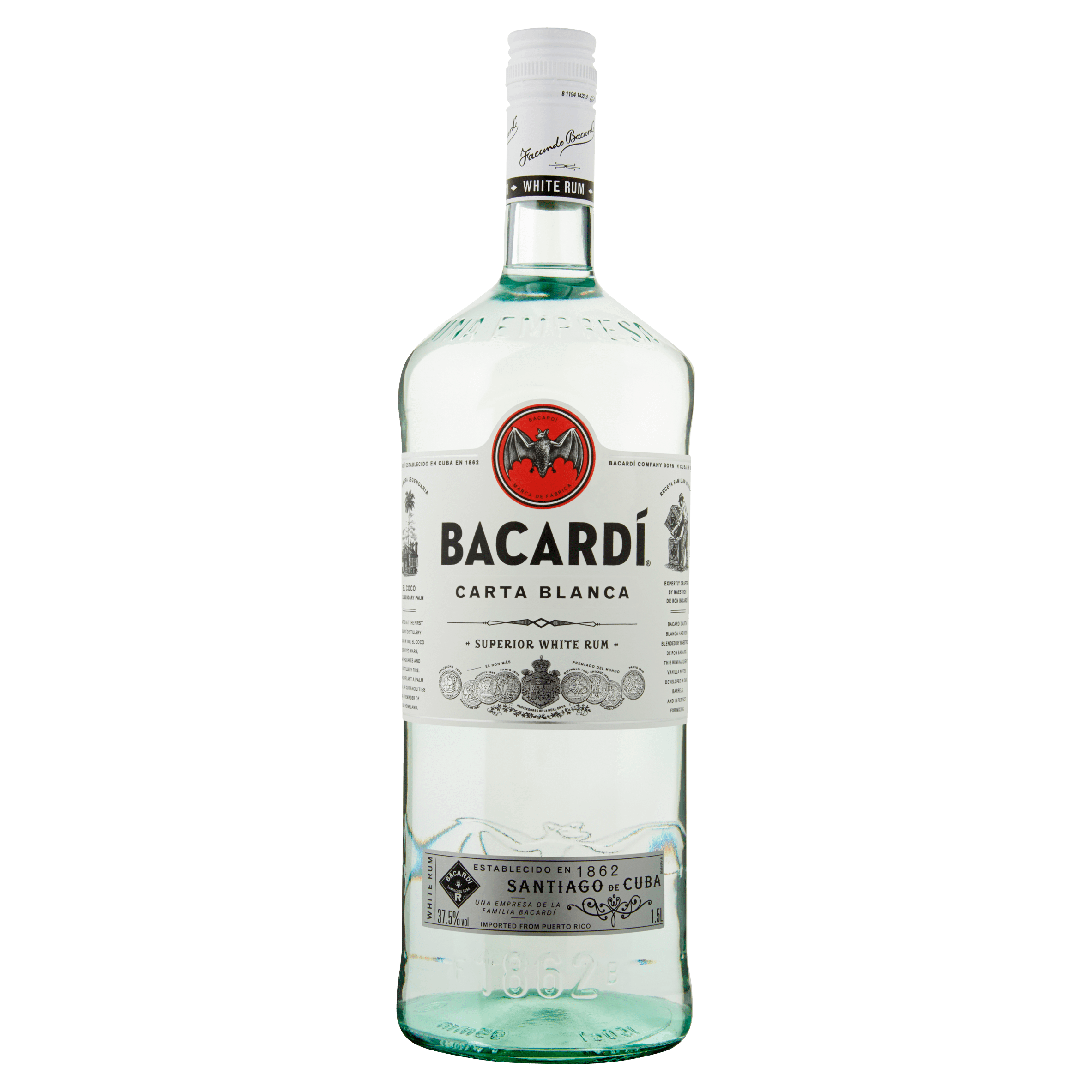 Bacardi Carta Blanca Per Fles 1500 ml