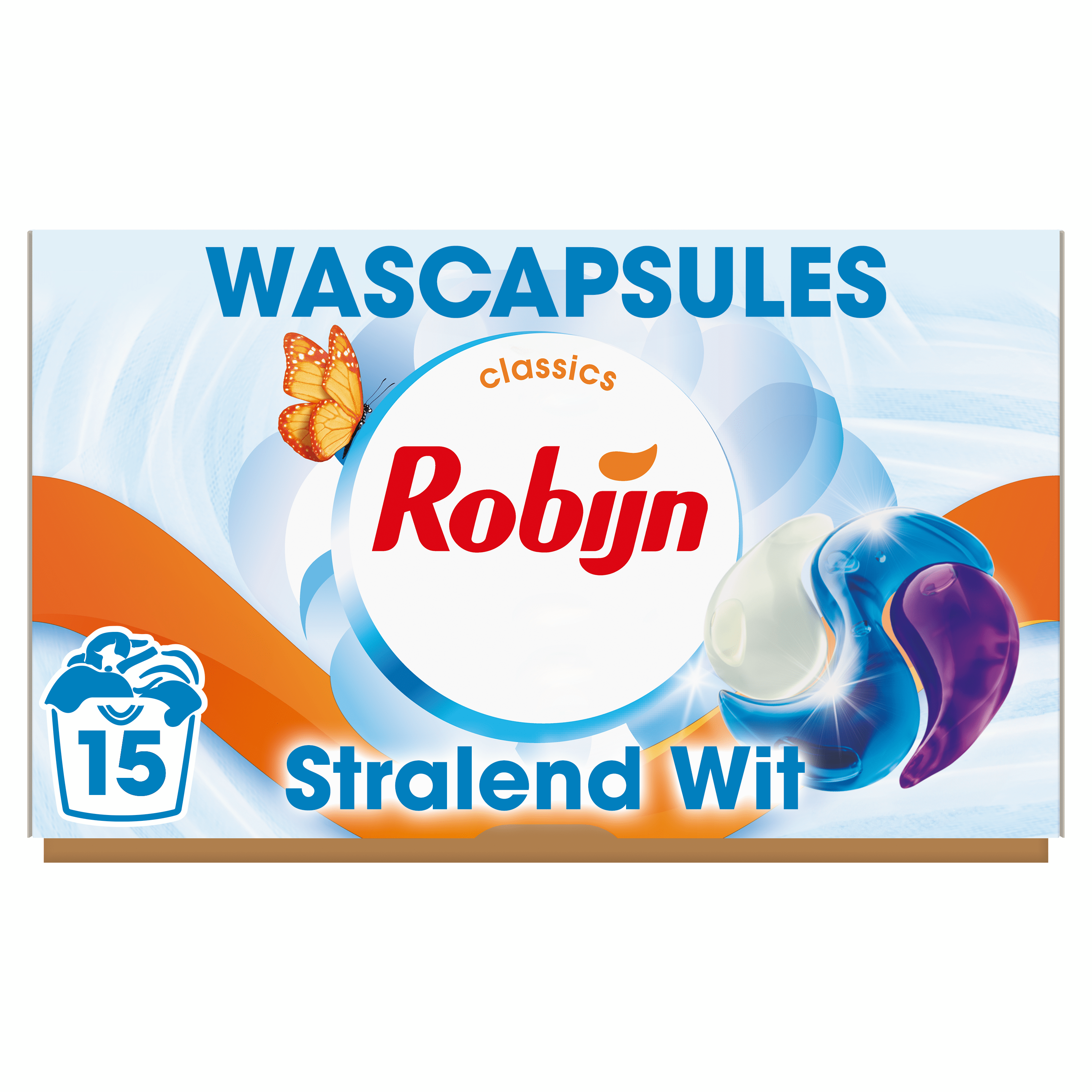 Robijn 3-in-1 classics capsules stralend wit Per Beker 15 st