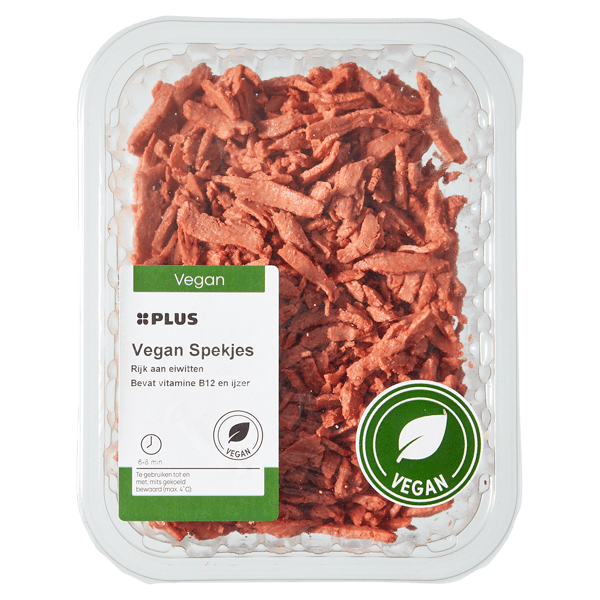 PLUS Vegan verse spekjes Per Tray 160 g