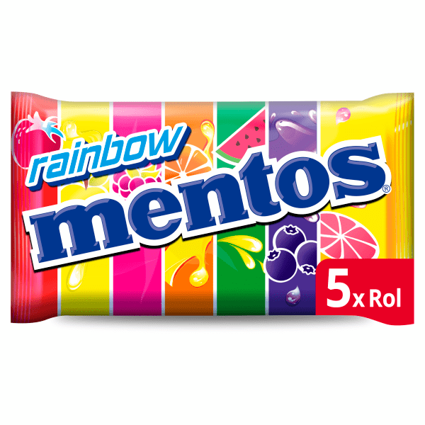 Mentos Rainbow 5-pack Per Krimp 5 st - PLUS