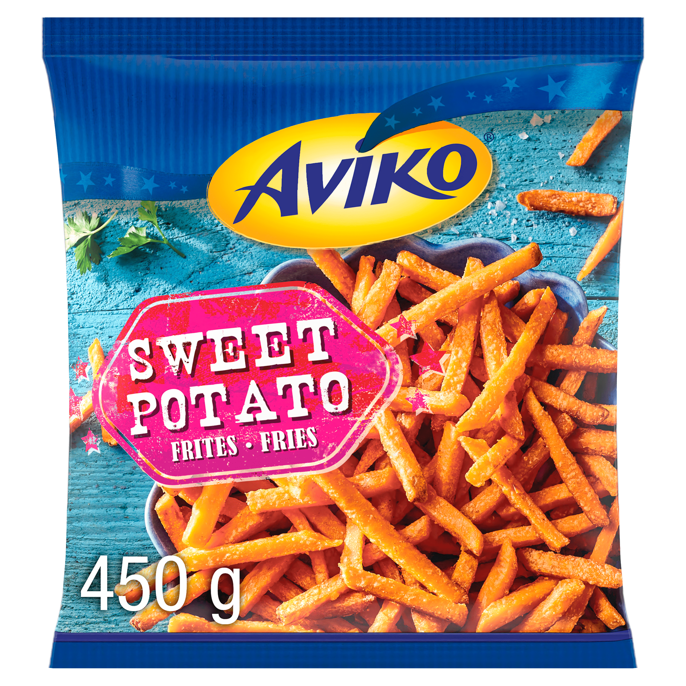 Aviko Zoete aardappel friet Per Zak 450 g