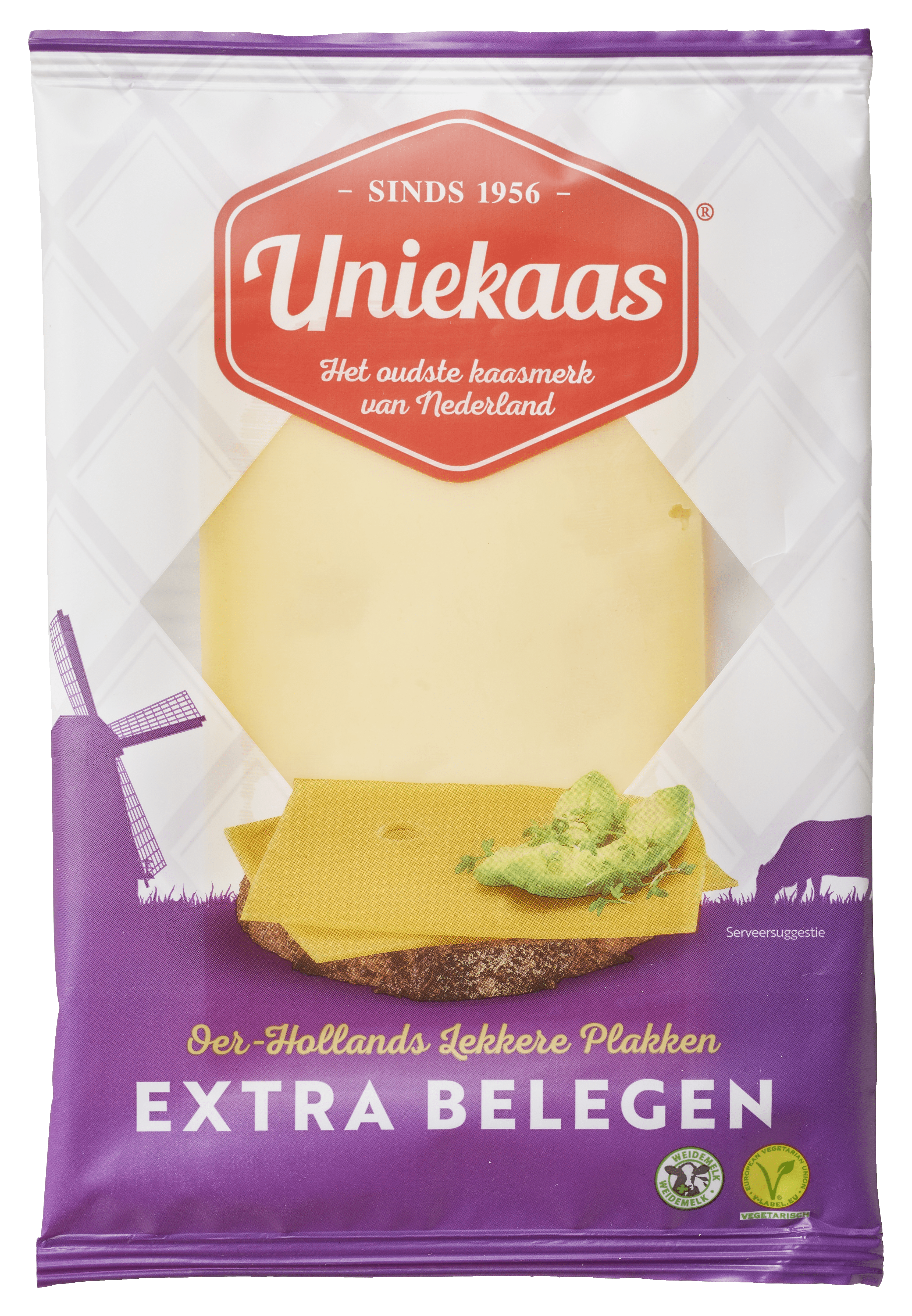 Uniekaas Extra belegen 48+ plakken Per Pak 150 g