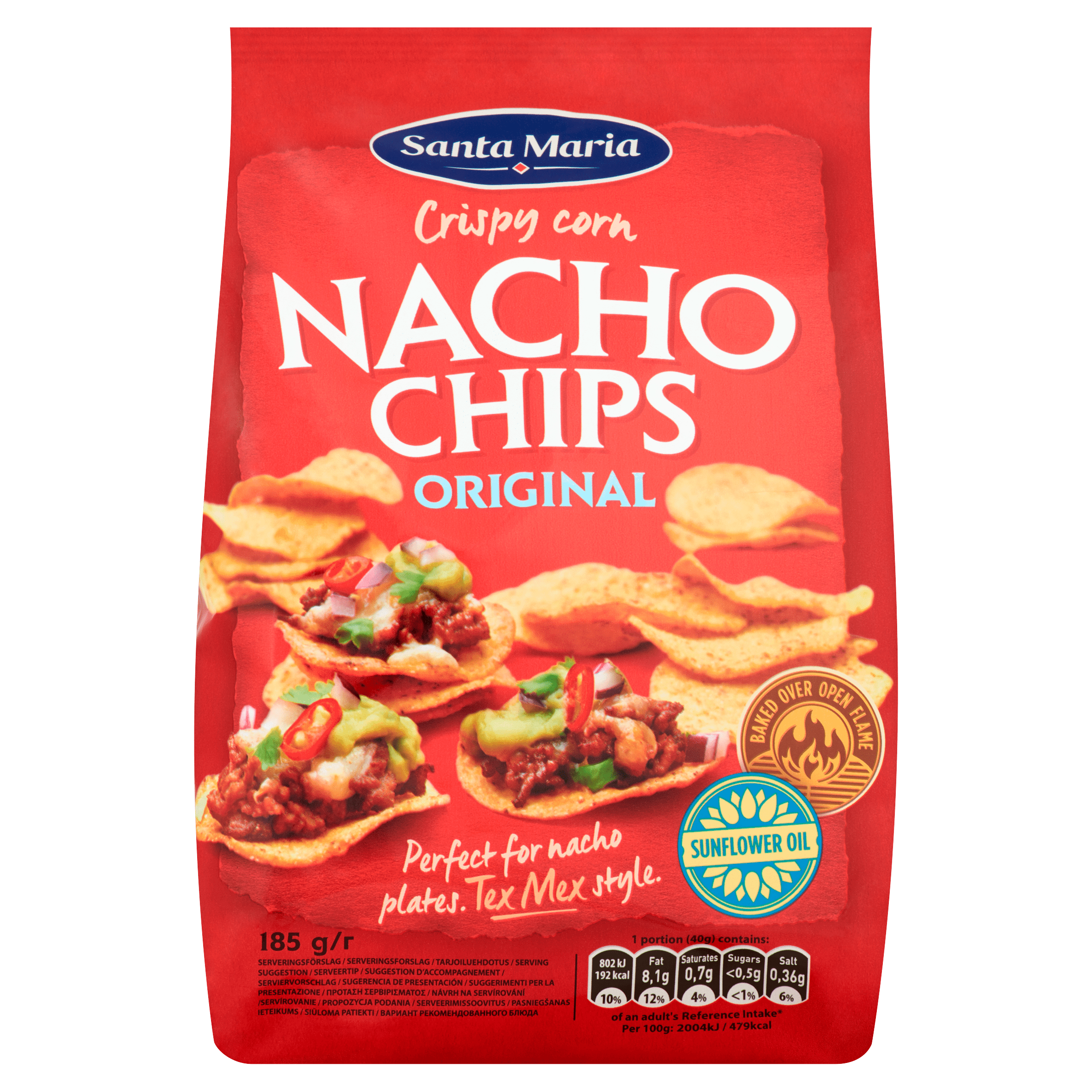 Santa maria Nacho chips original Per Zak 185 g