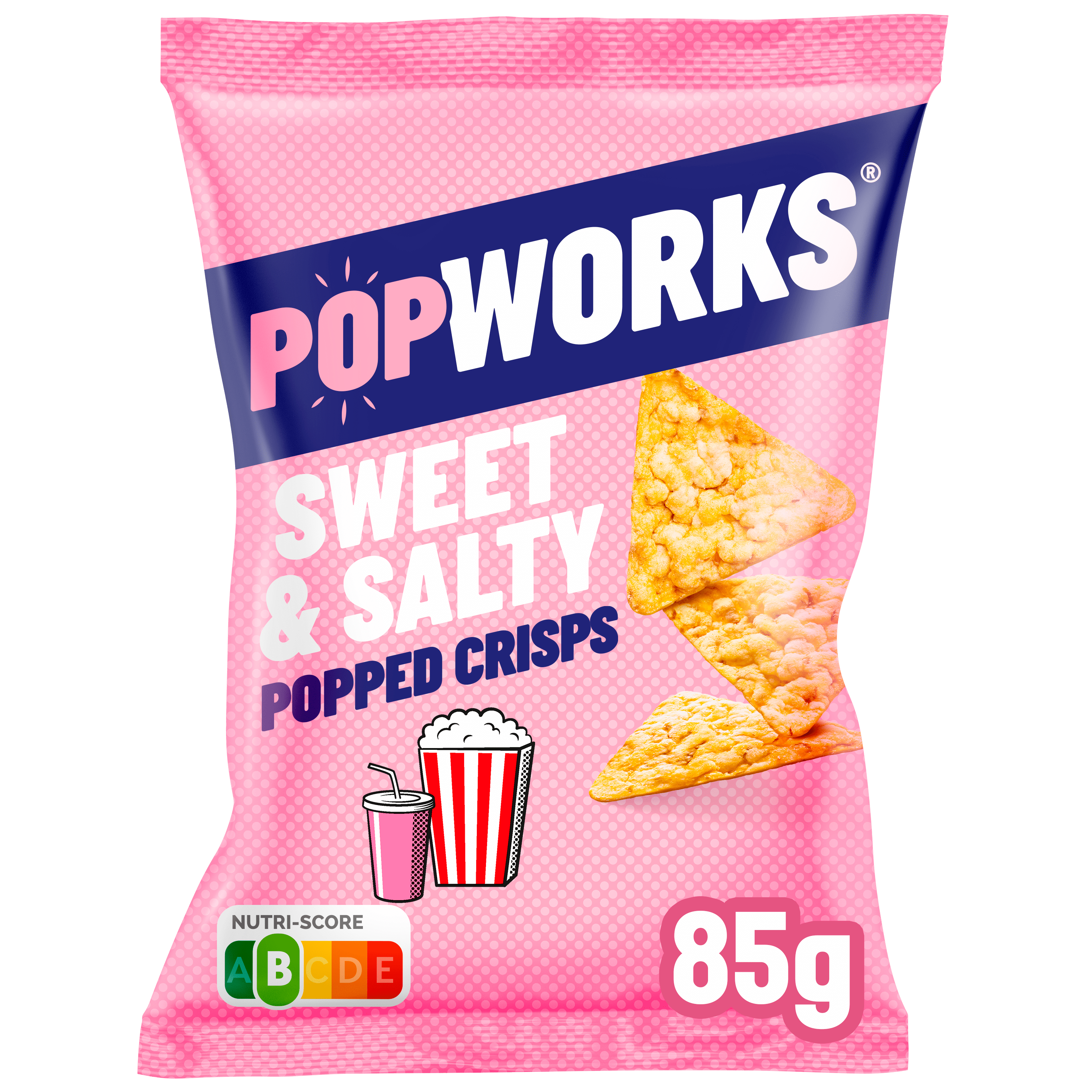 Popworks Popped Crisps Sweet & Salty Per Zak 85 g