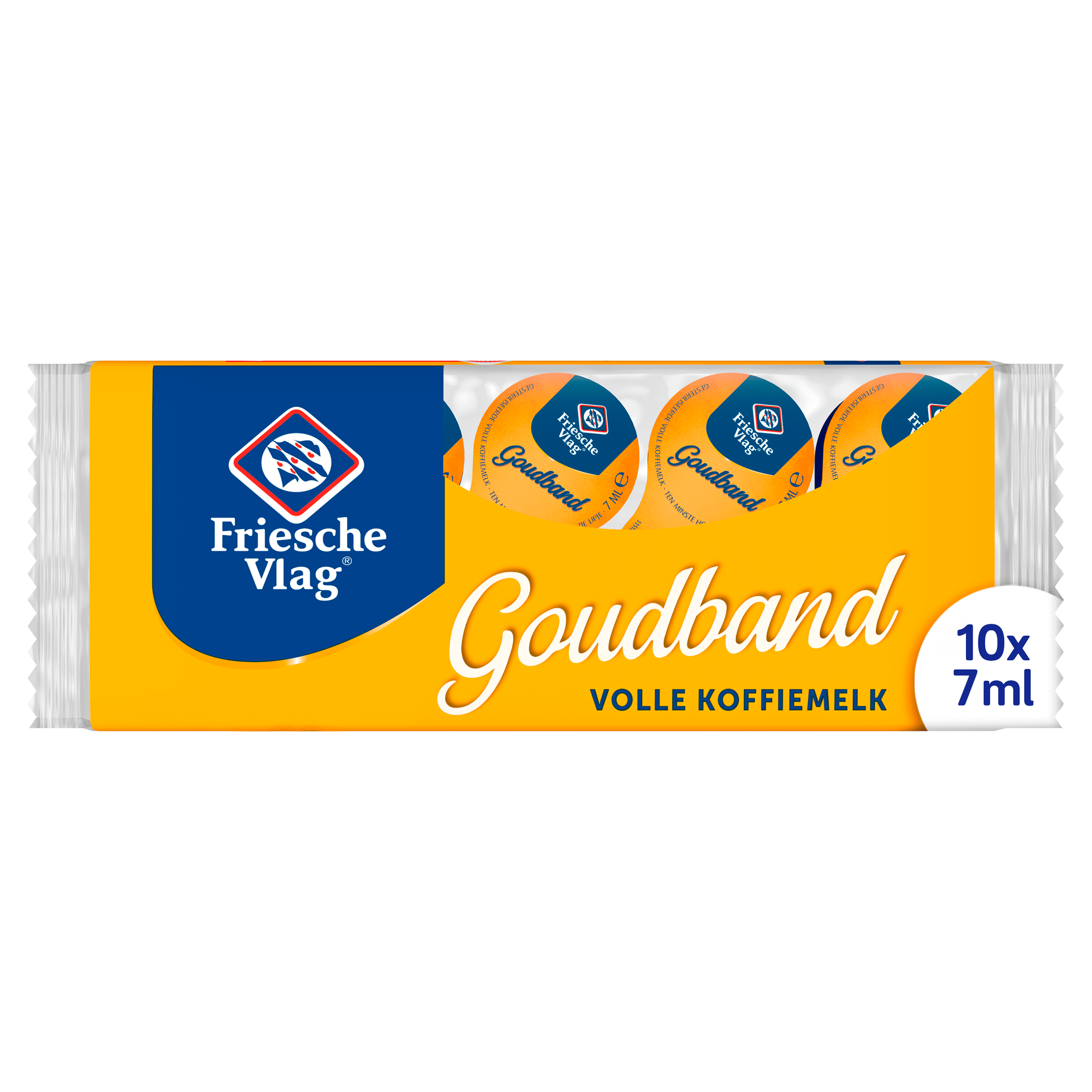Friesche Vlag Goudband Koffiemelk cups Per Pak 10 st
