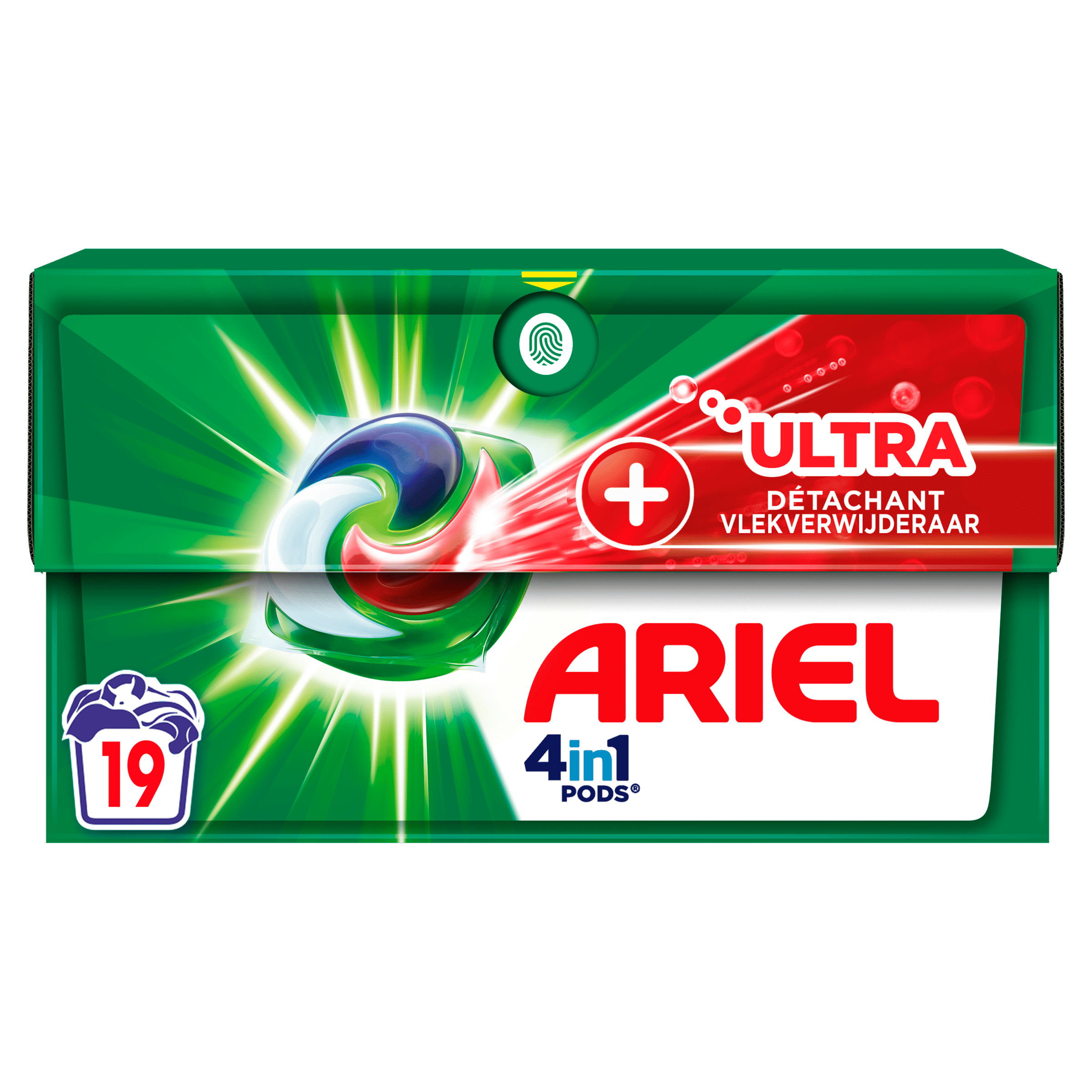 Ariel + Pods 4in1 ultra vlekverwijderaar Per Doos 19 st