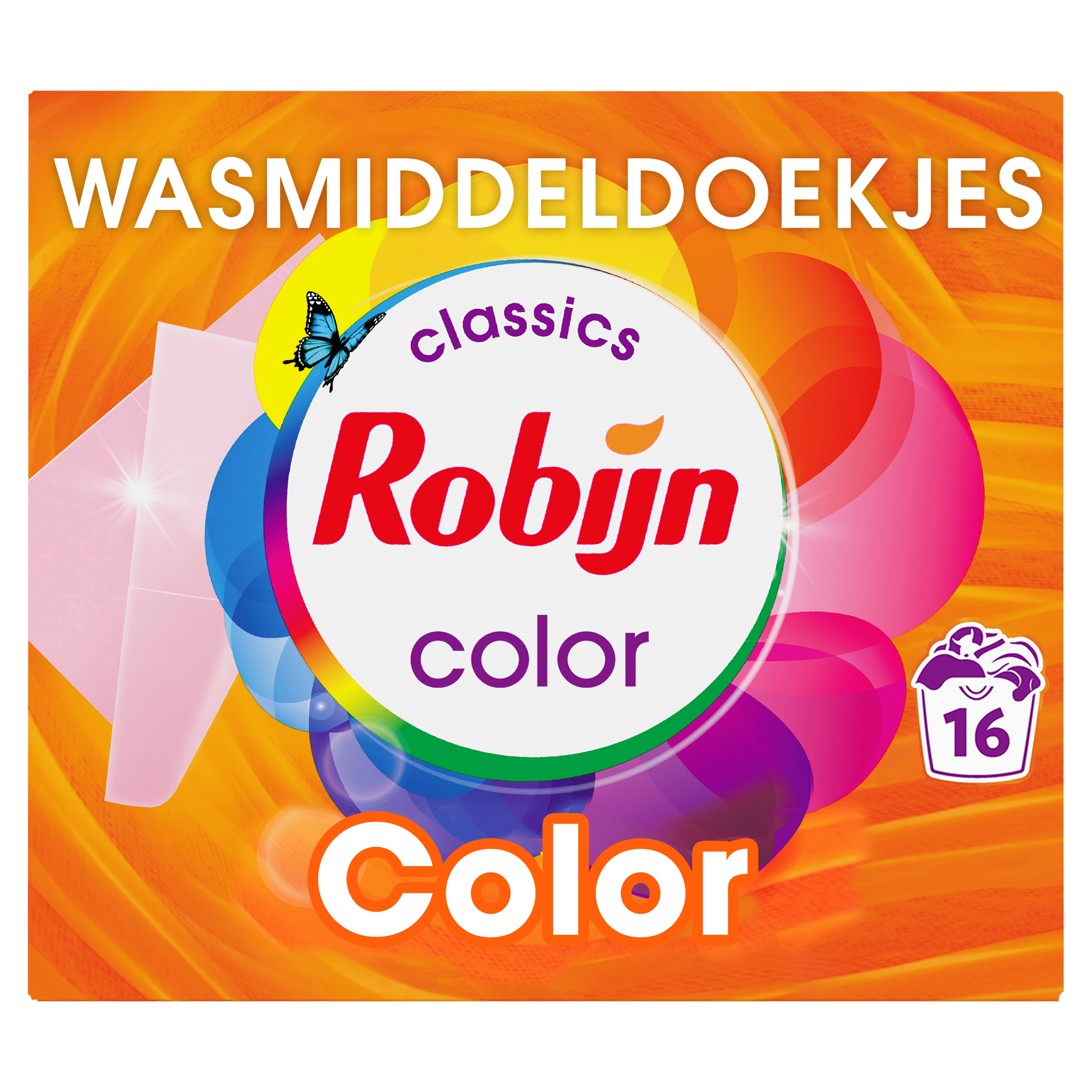 Robijn Wasmiddeldoekjes Color Per Doos 16 st - PLUS
