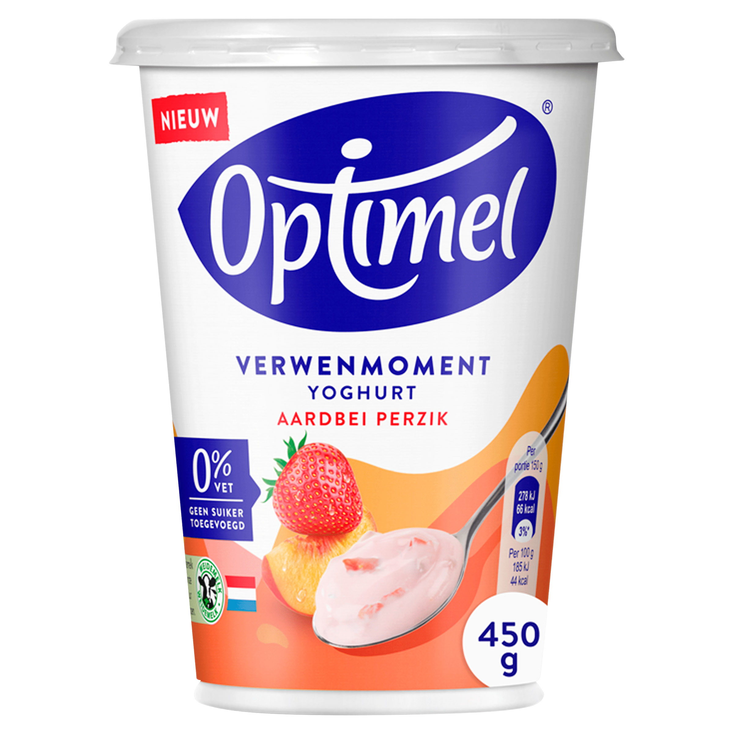 Optimel Verwenyoghurt Aardbei Perzik Per Kuipje 450 g