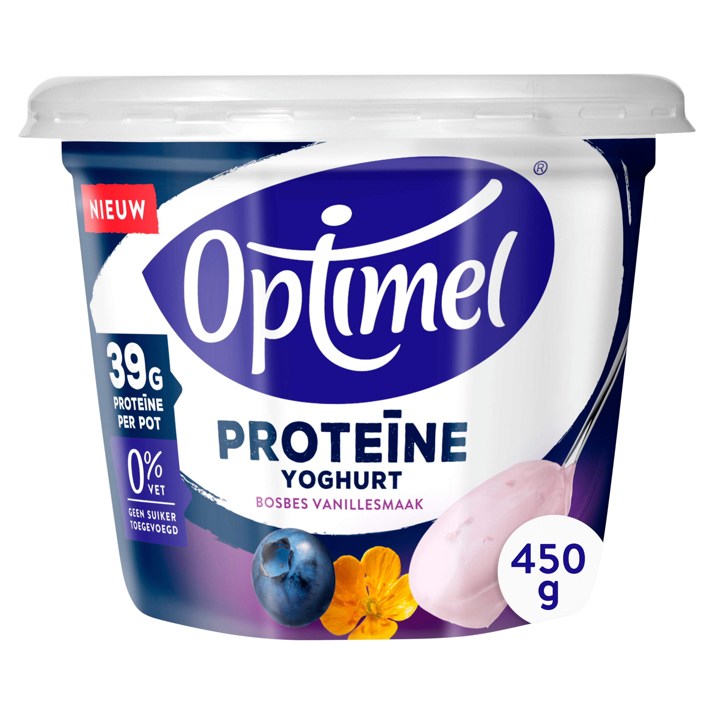 Optimel Yoghurt Proteïne Griekse Stijl bes Per Kuipje 450 g