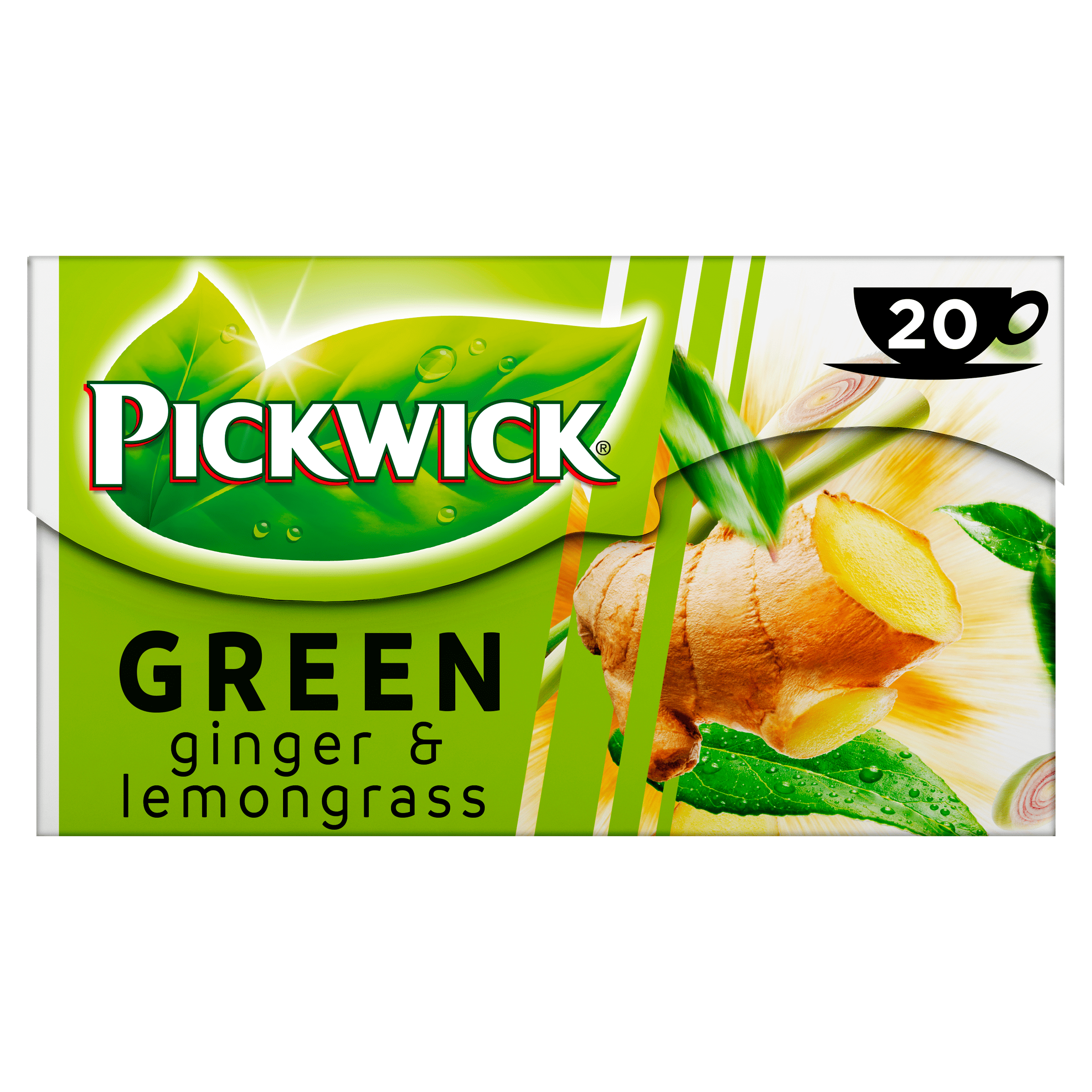 Pickwick Ginger & lemongrass groene thee Per Doos 20 st