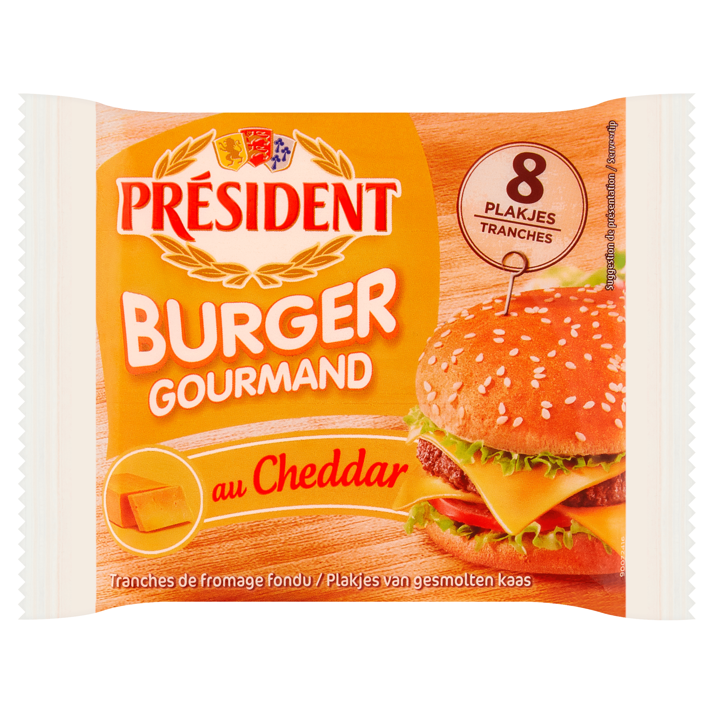 President Burger slices cheddar Per Wikkel 150 g