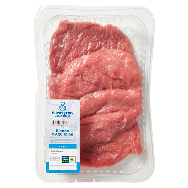 PLUS Boerentrots Runderbraadlappen 4st VDV Per 520 gram