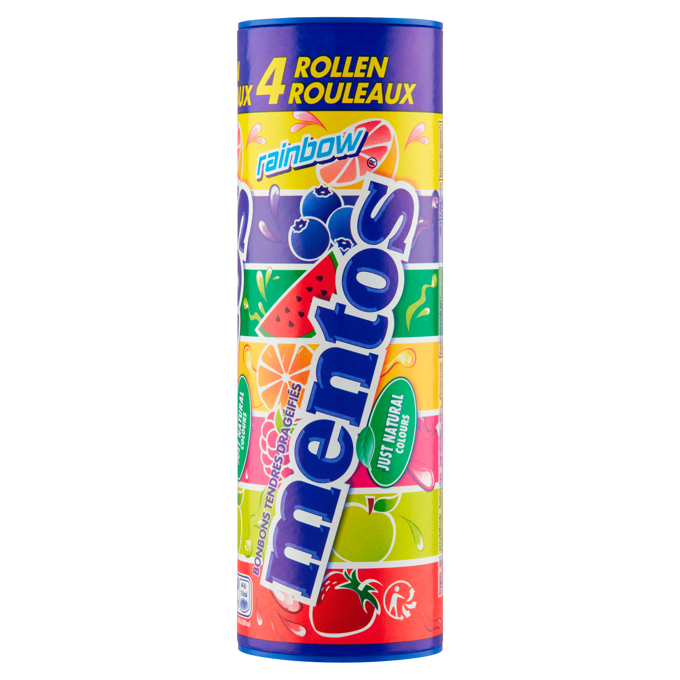 Mentos Mega rainbow rol 4-pack Per Koker 150 g