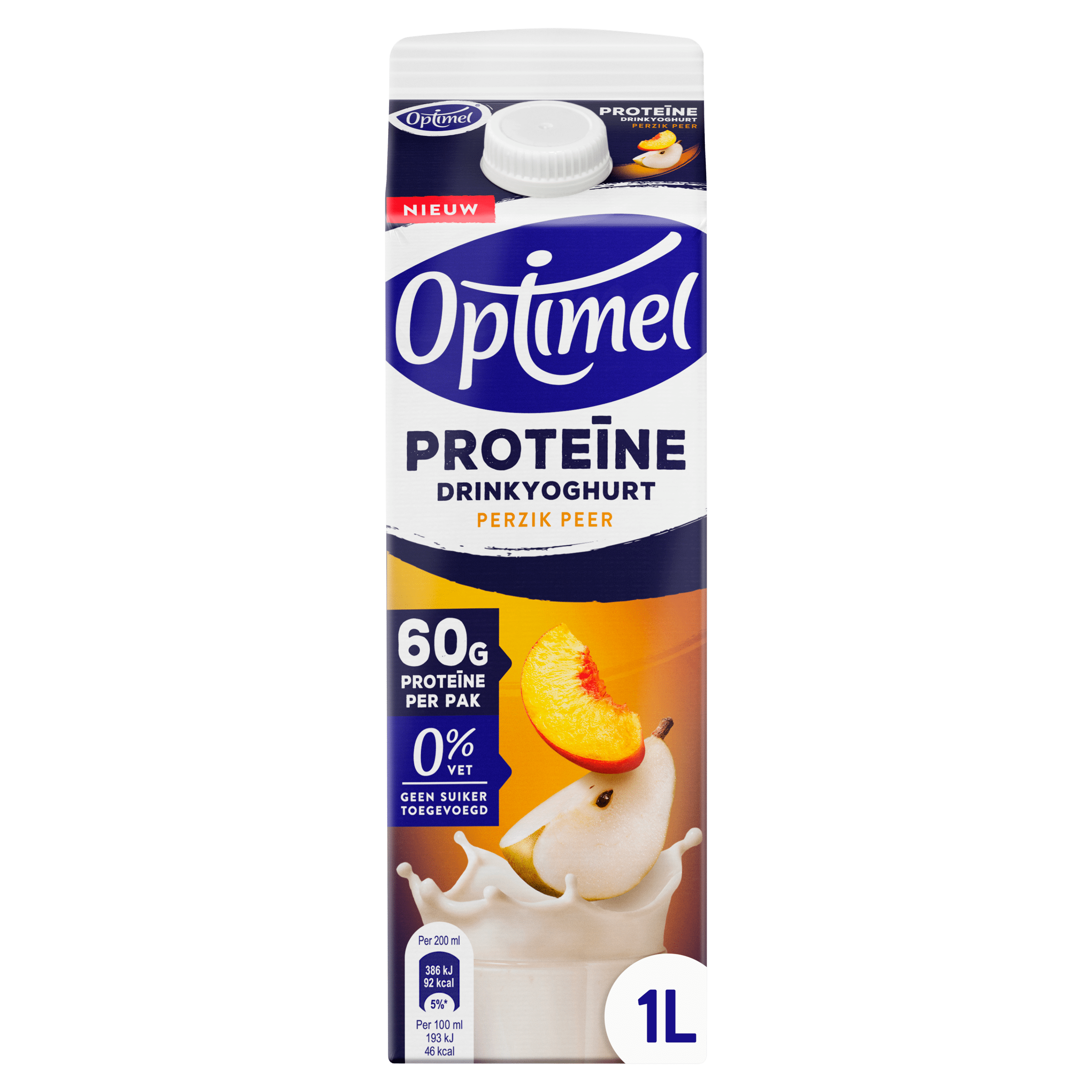 Optimel Drinkyoghurt Proteïne Peer Perzik Per Pak 1000 ml