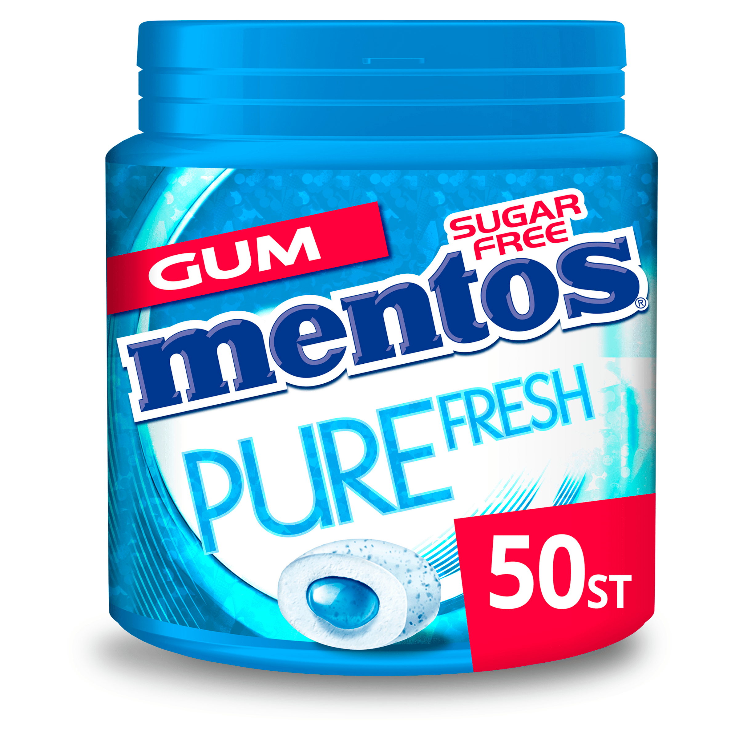 Mentos Gum Pure Fresh Fresh Mint Per Pot 50 st