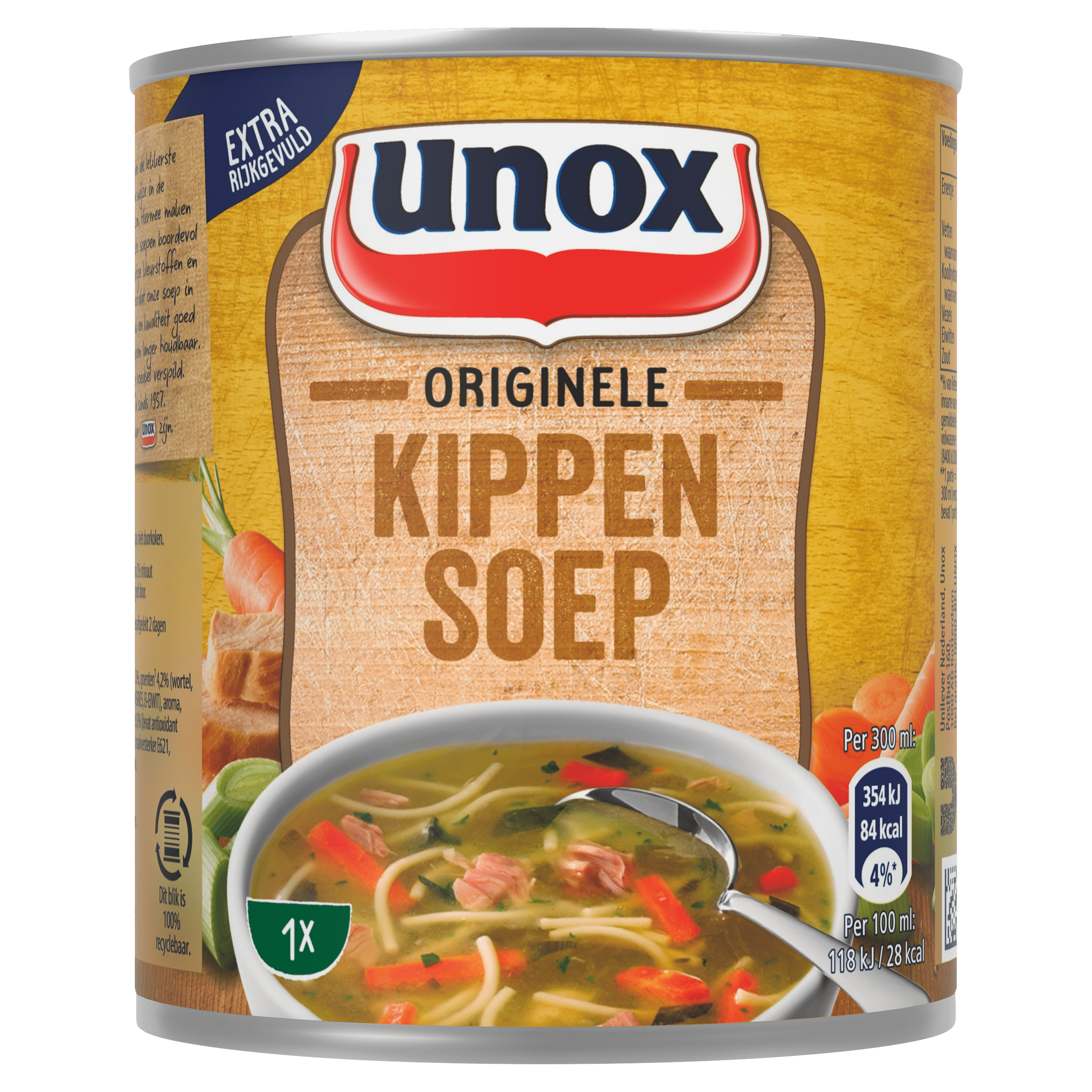 Unox Soep in Blik Kippensoep Per Blik 300 ml