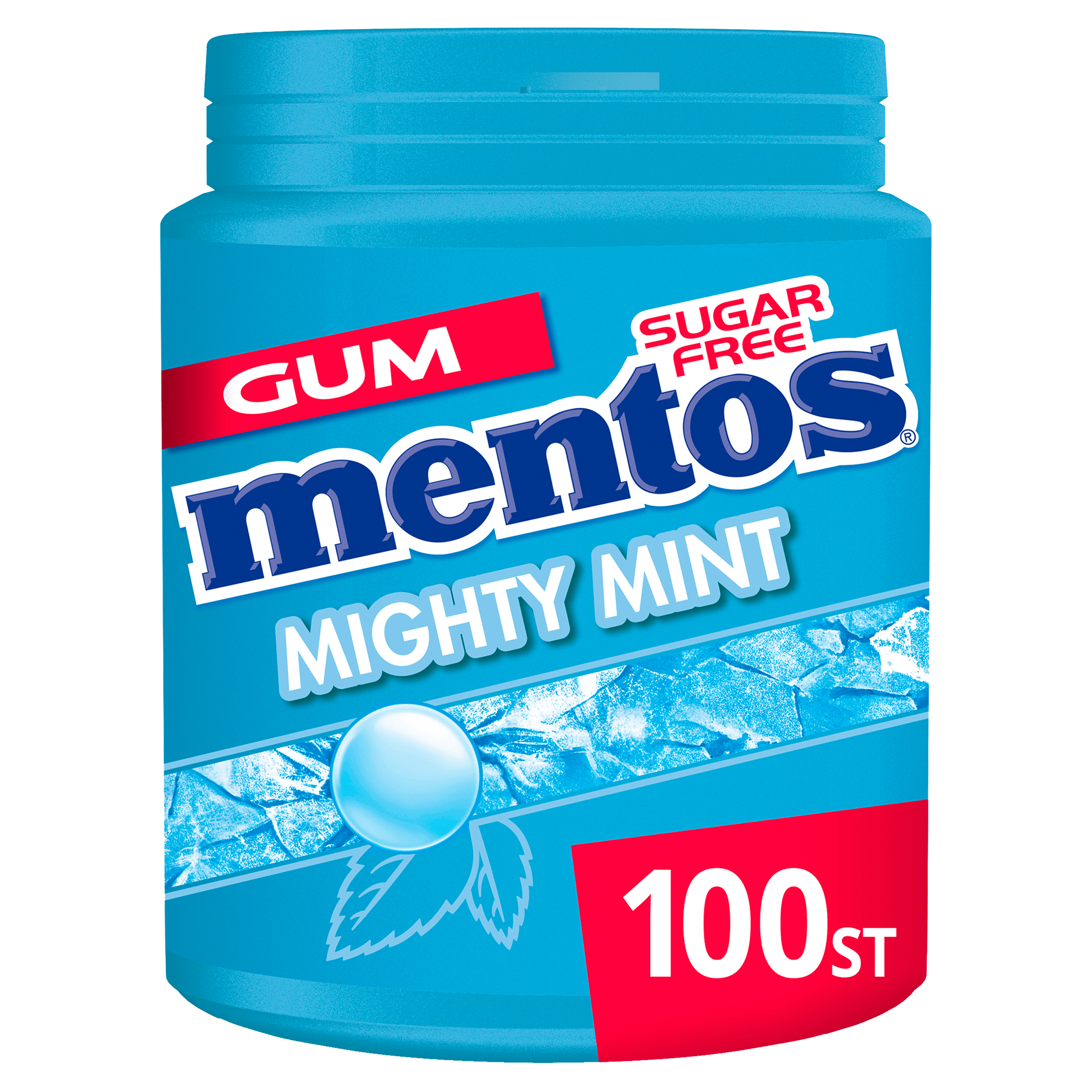Mentos Mentos Gum Mighty Mint Per Pot 100 st