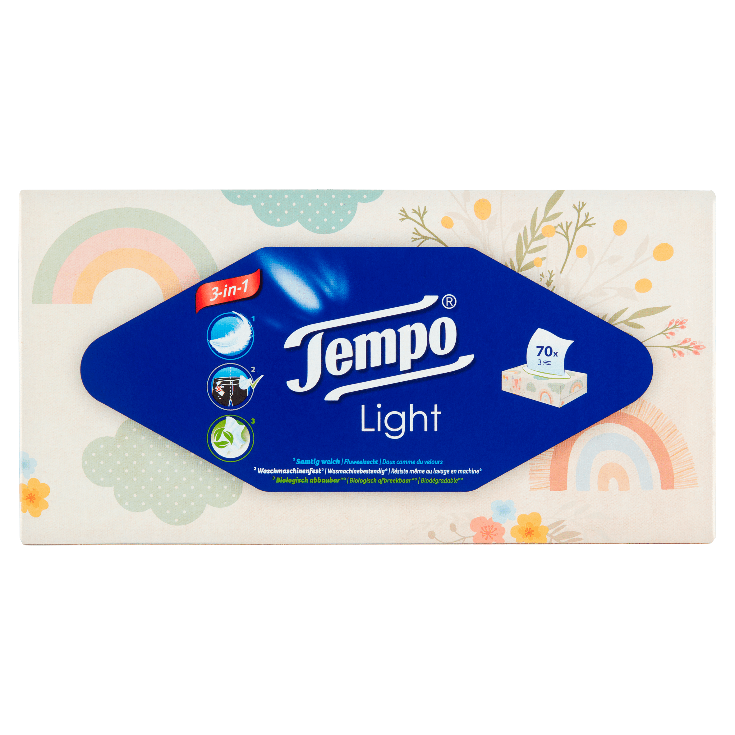 Tempo Light 3-laags tissues XXL Per Doos 70 st