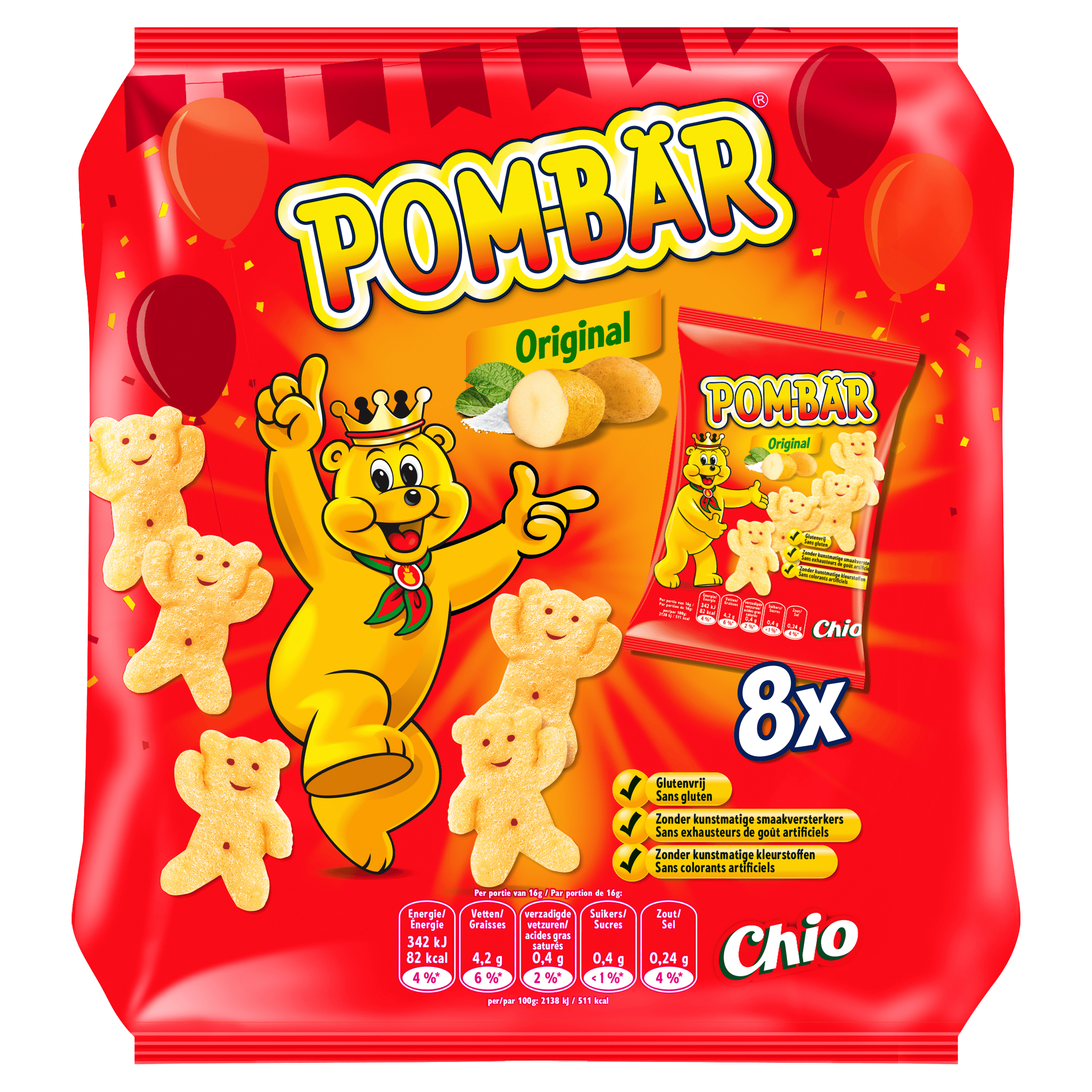 Chio POM-BÄR Original Multipack Per Zak 128 g