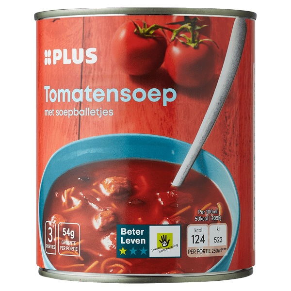 PLUS Tomatensoep Per Blik 800 ml
