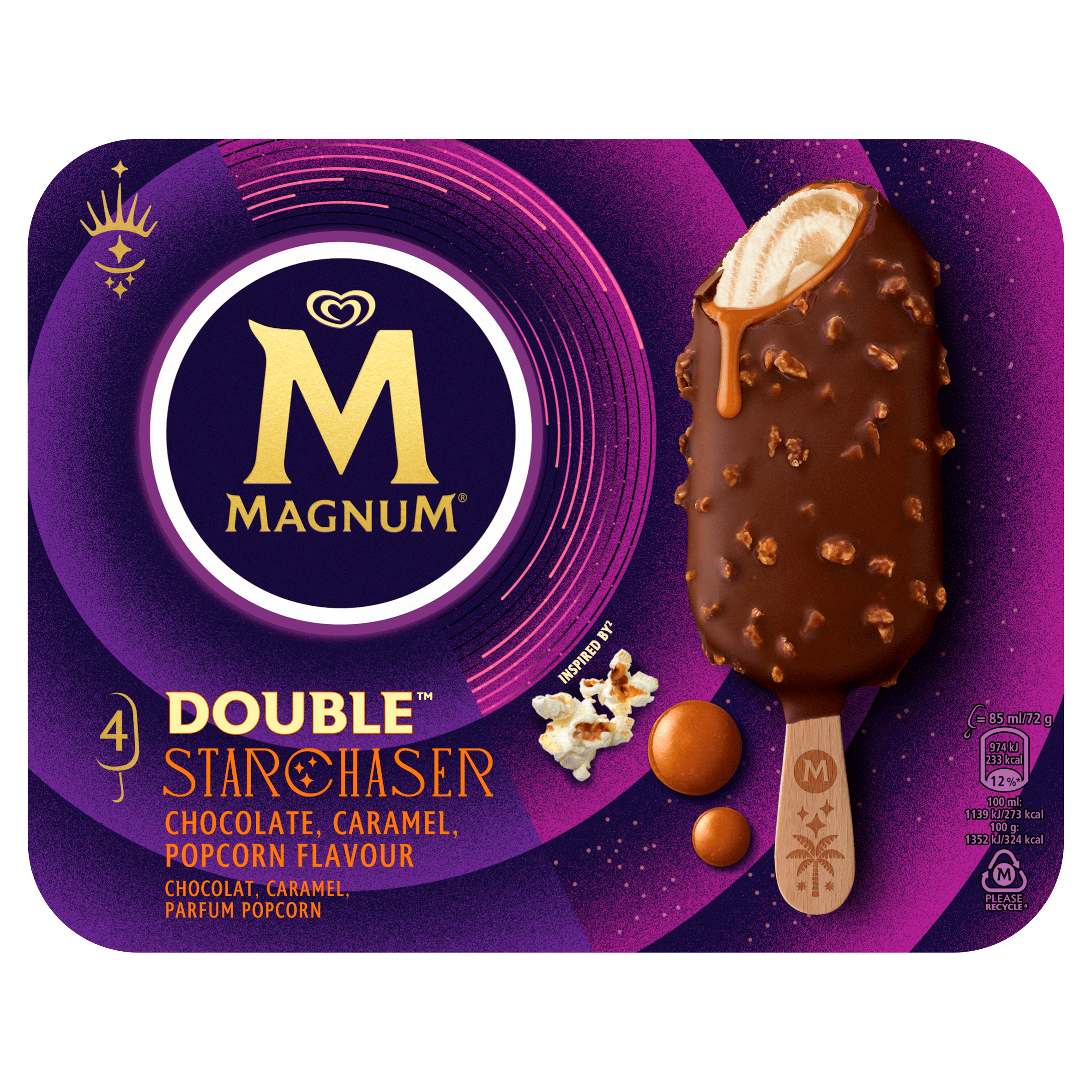 Magnum Double Starchaser Popcorn Per Doos 4 st