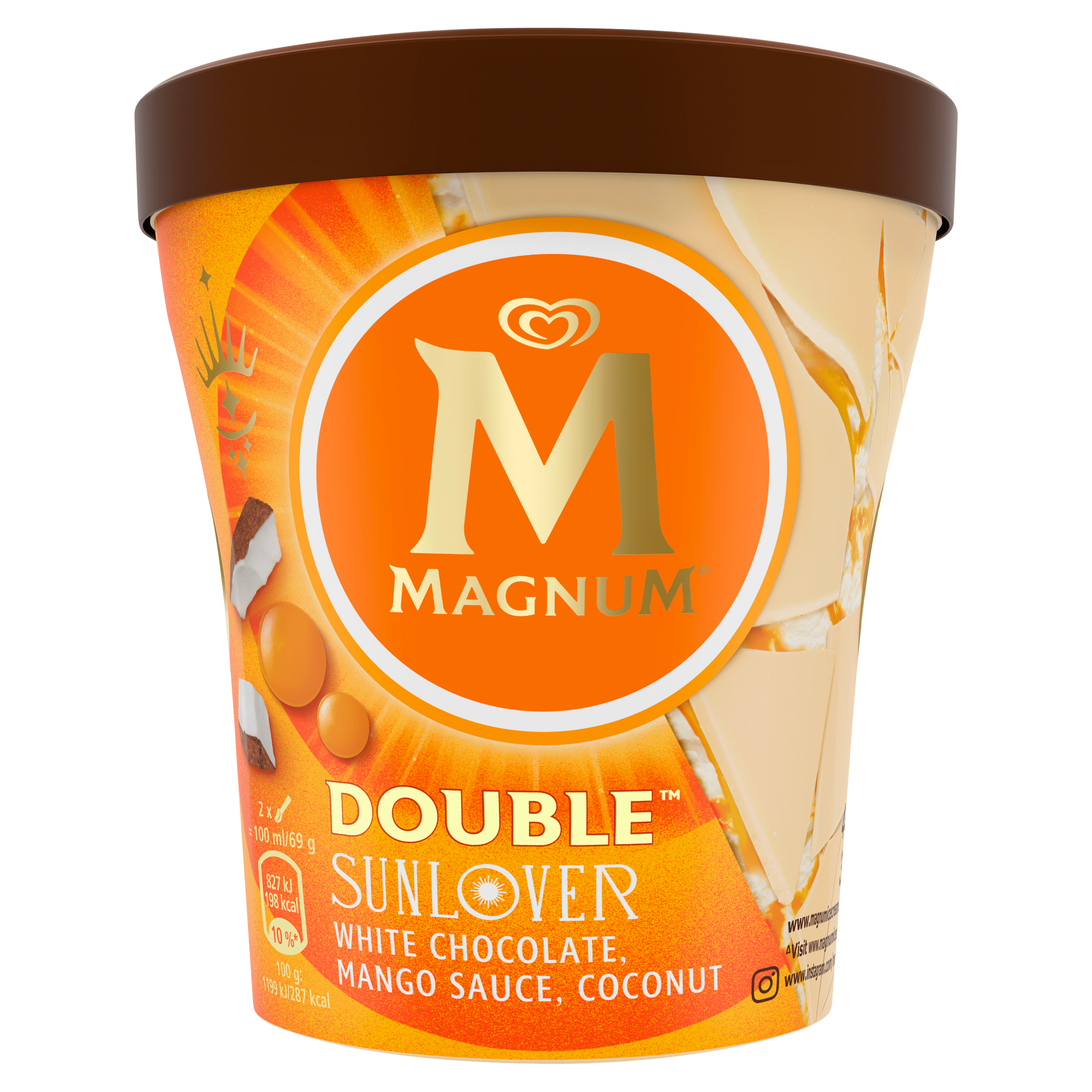 Magnum Pint double sunlover mango Per Beker 440 ml