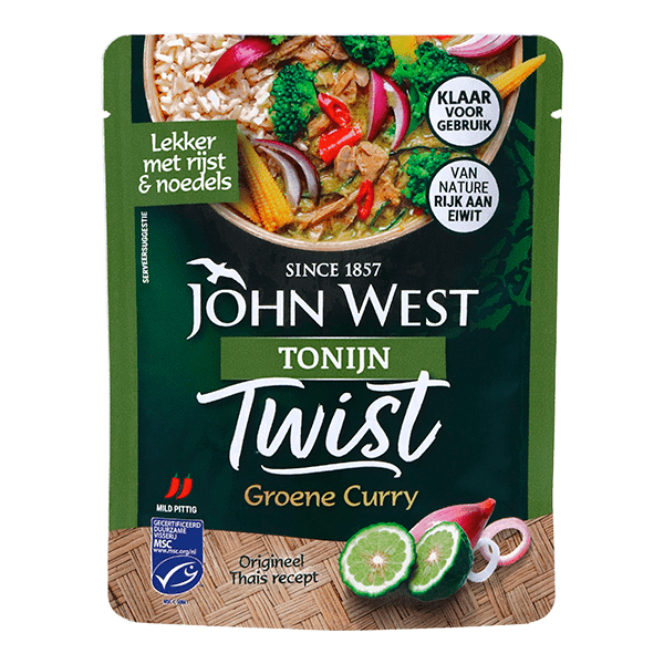 John West Twist tonijn groene curry Per Stazak 85 g