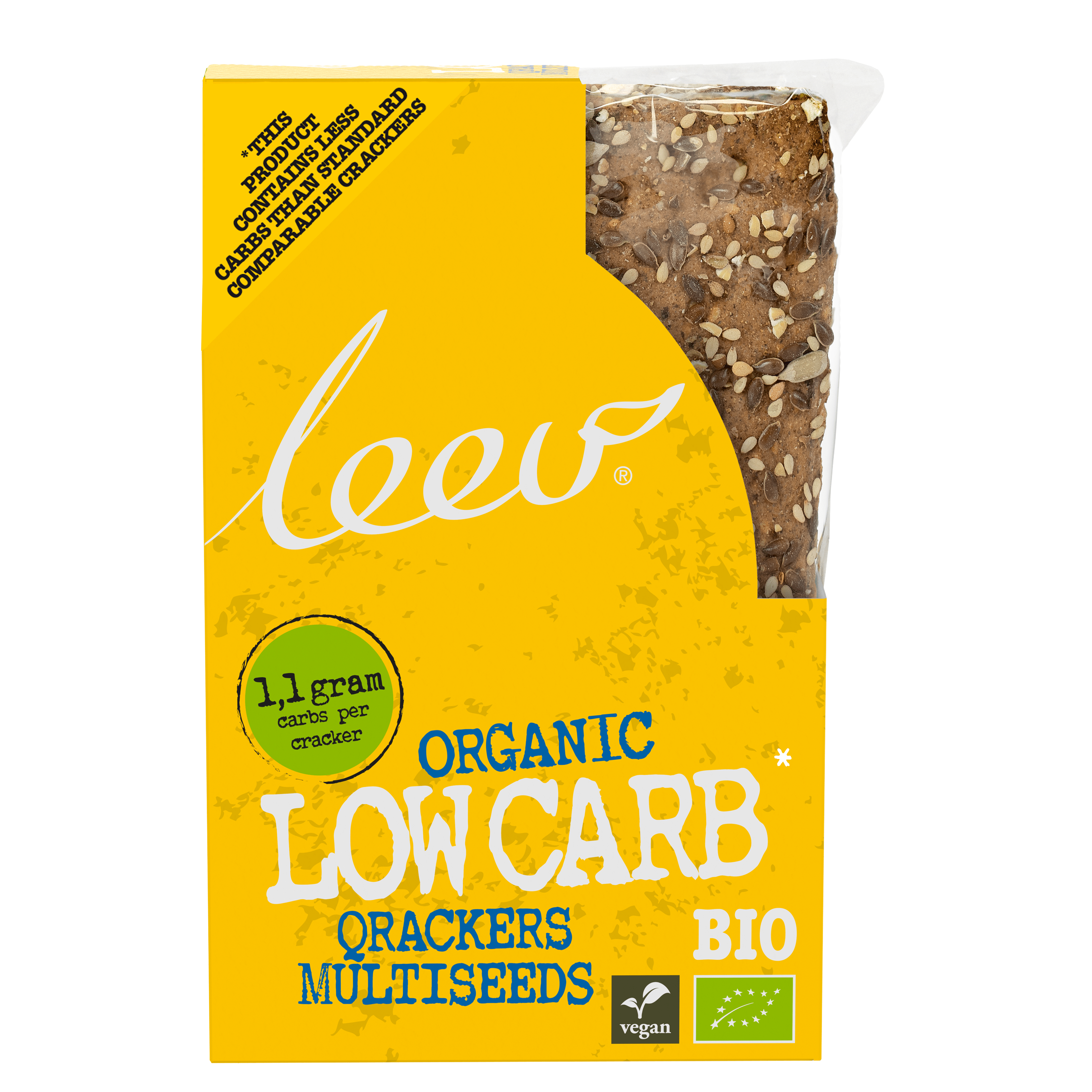 Leev Bio low carb crackers multiseeds Per Doos 80 g