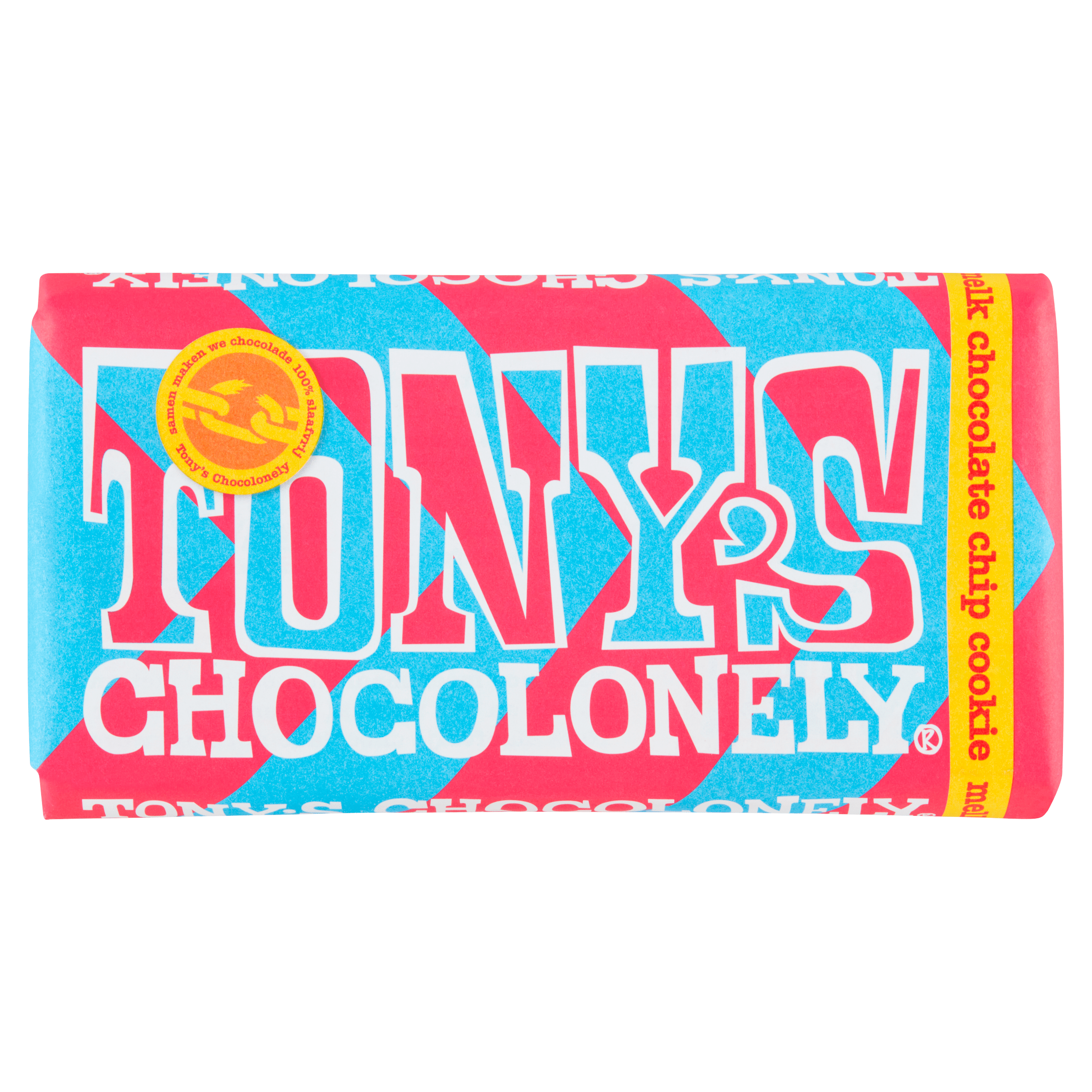 Tony's Chocolonely Melkchocolade chocolate chip cookie Per Wikkel 180 g