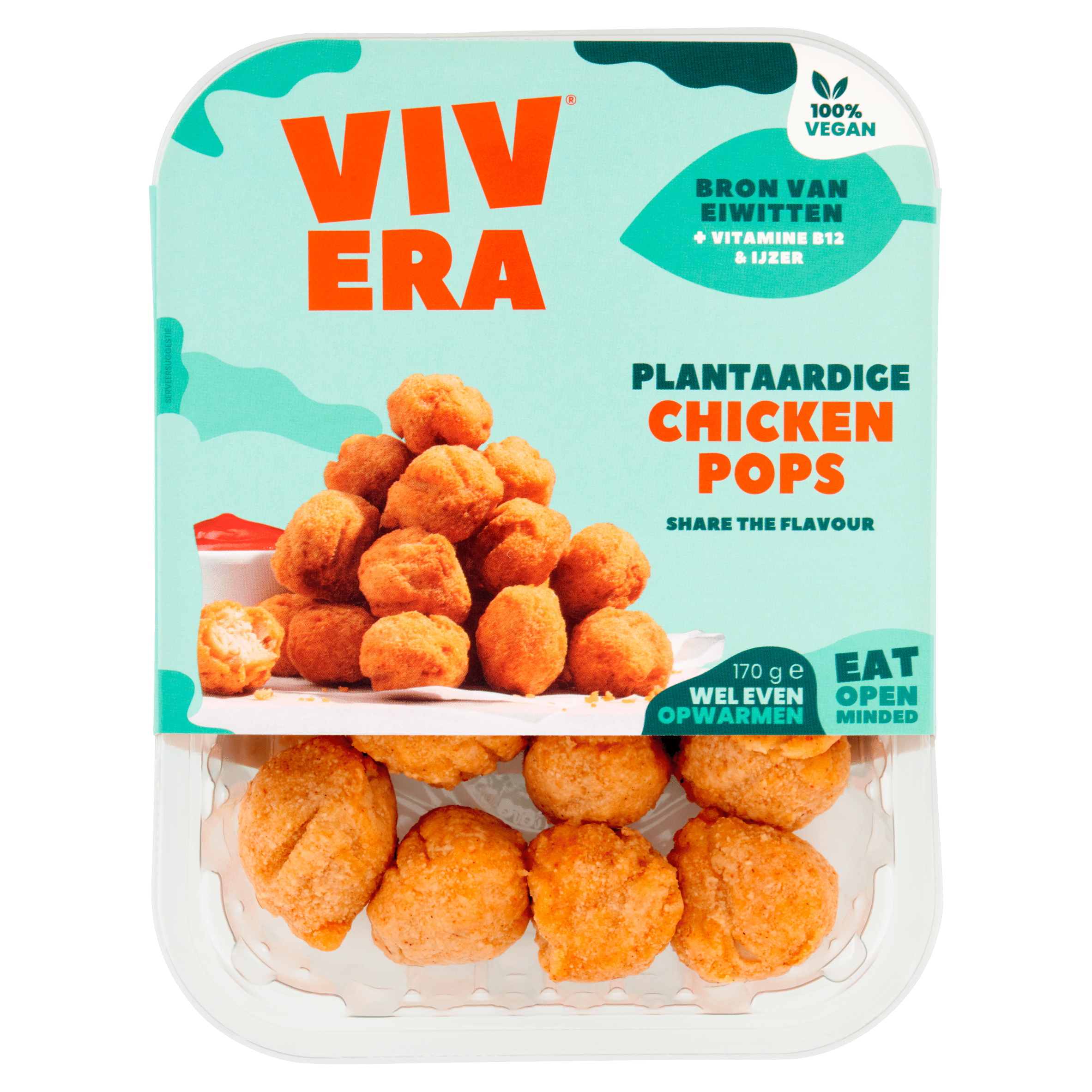 Vivera Plantaardige Chicken Popcorn Per Tray 170 g