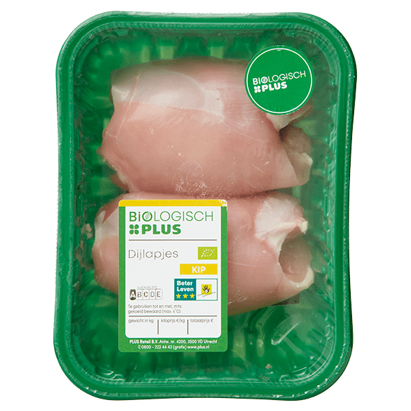 Biologisch PLUS Kipdijfilet 2 stuks Per 220 gram - PLUS