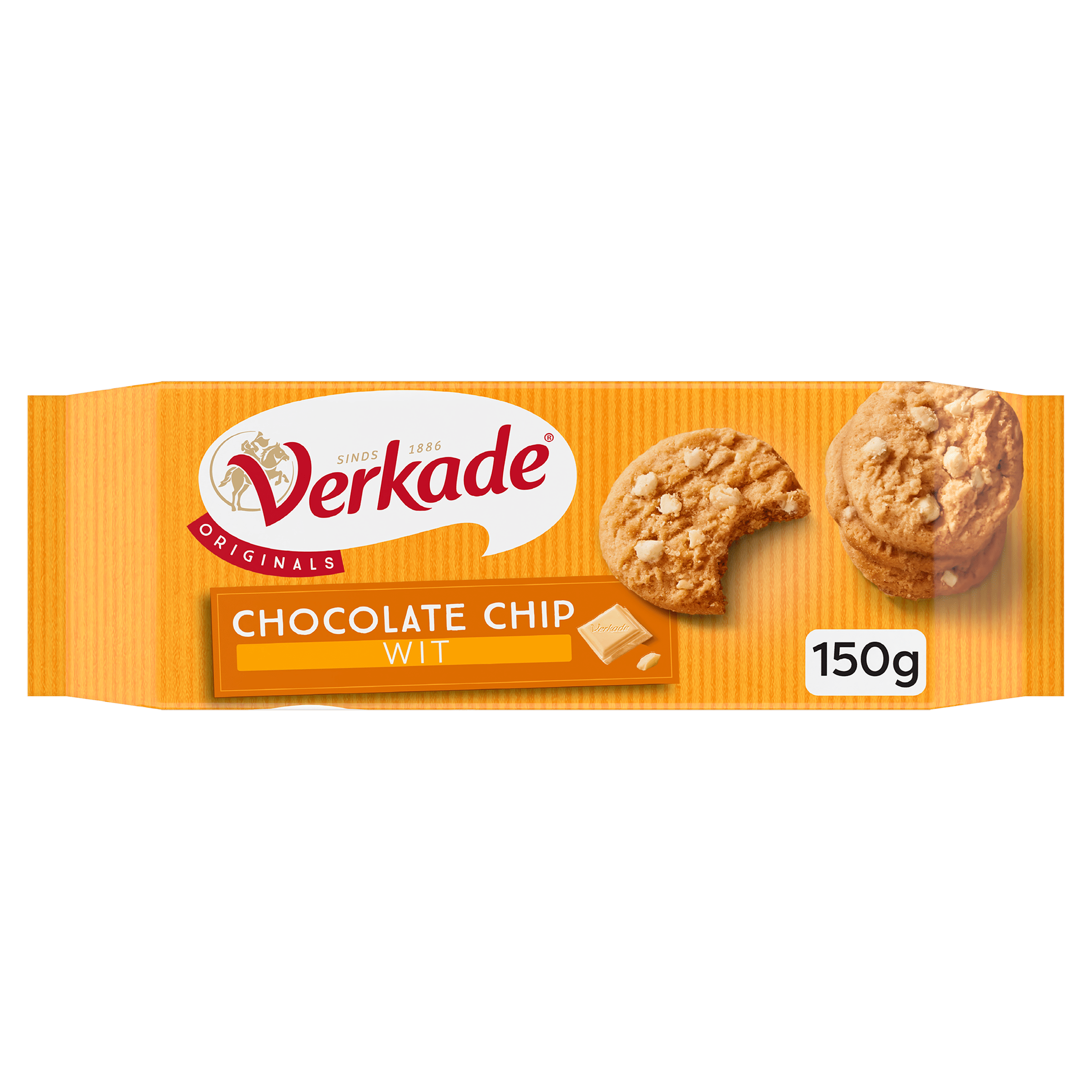 Verkade Chocolade chip wit Per Wikkel 150 g