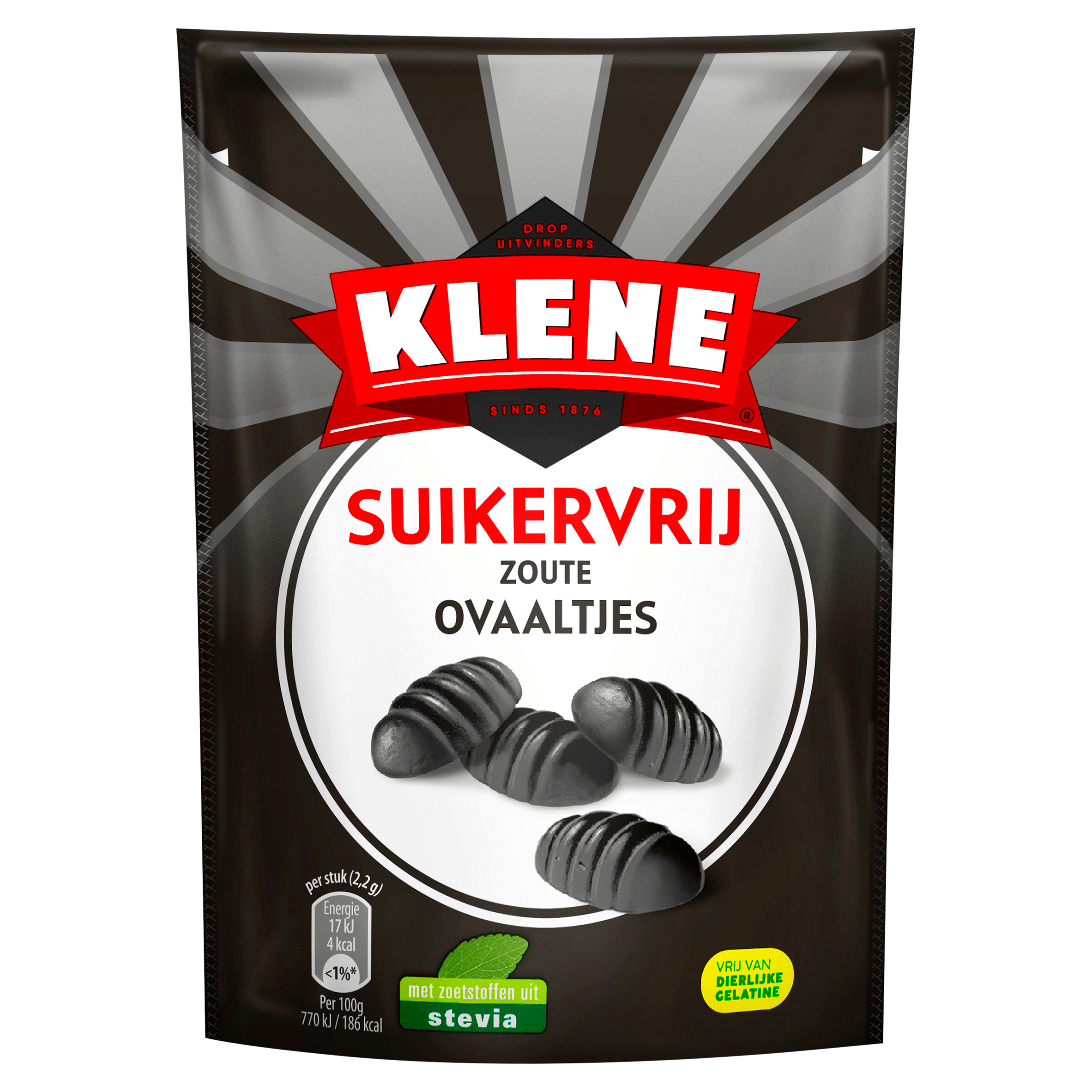 Klene Suikervrij zoute ovaaltjes Per Zak 110 g