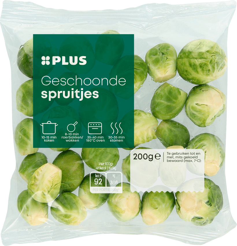 PLUS Spruiten geschoond kvp Per Zak 200 g