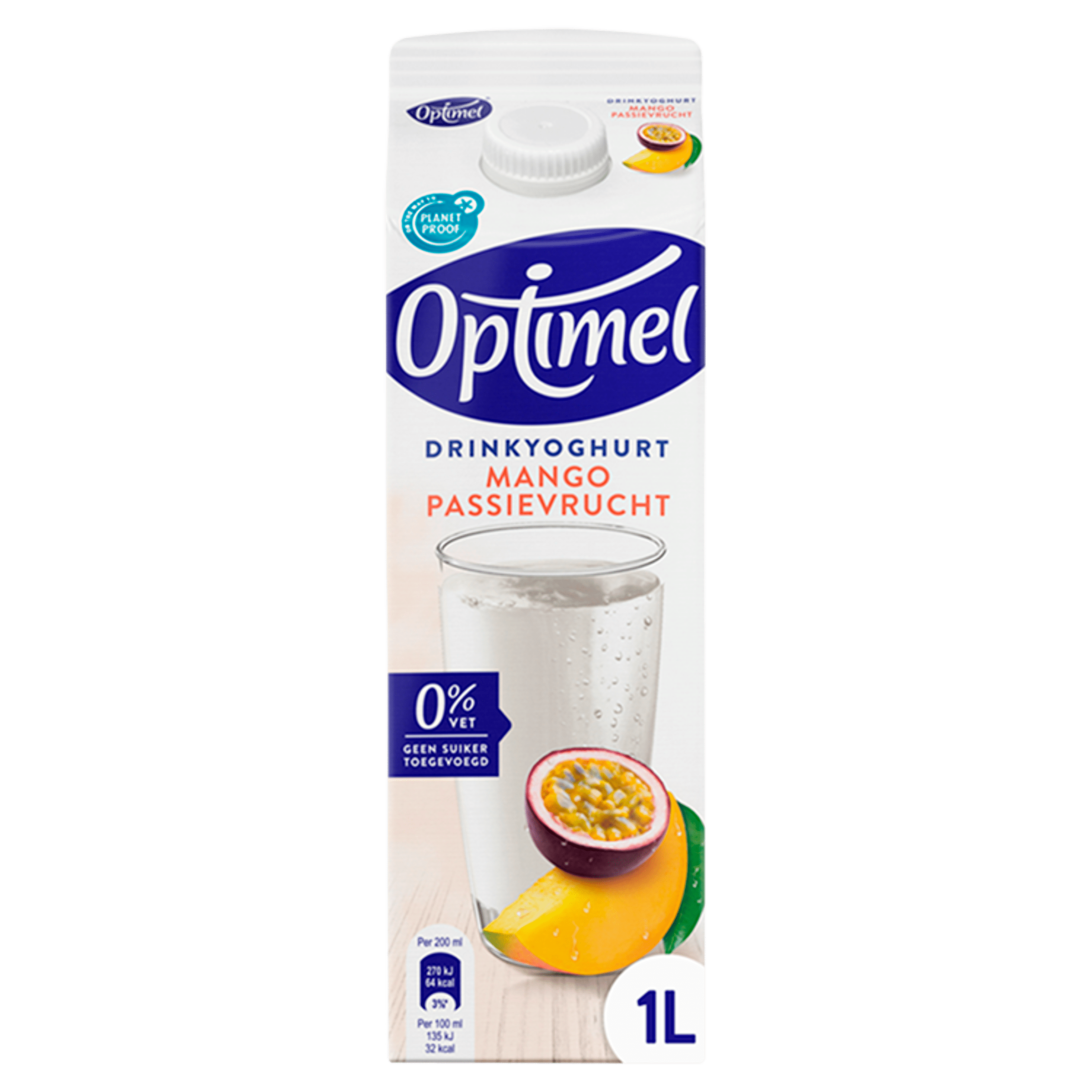 Optimel Drink mango-passievrucht 0% vet Per Pak 1000 ml