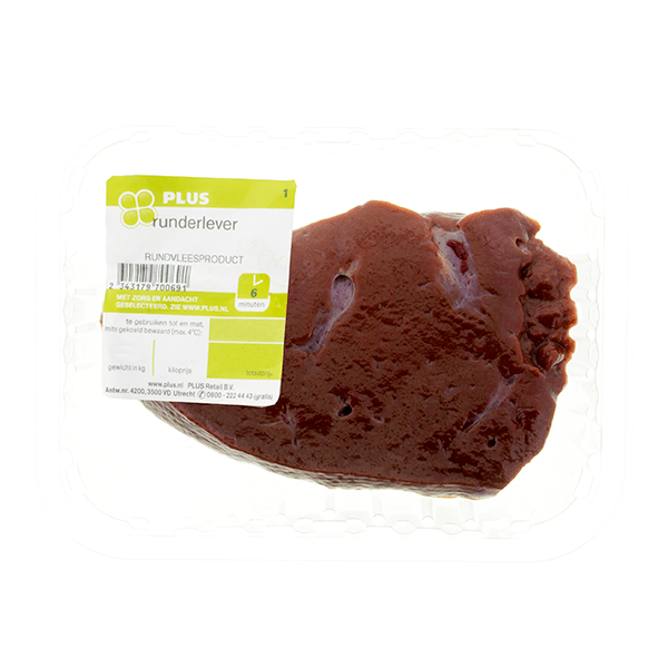 PLUS Runderlever 1 stuk Per 100 gram - PLUS