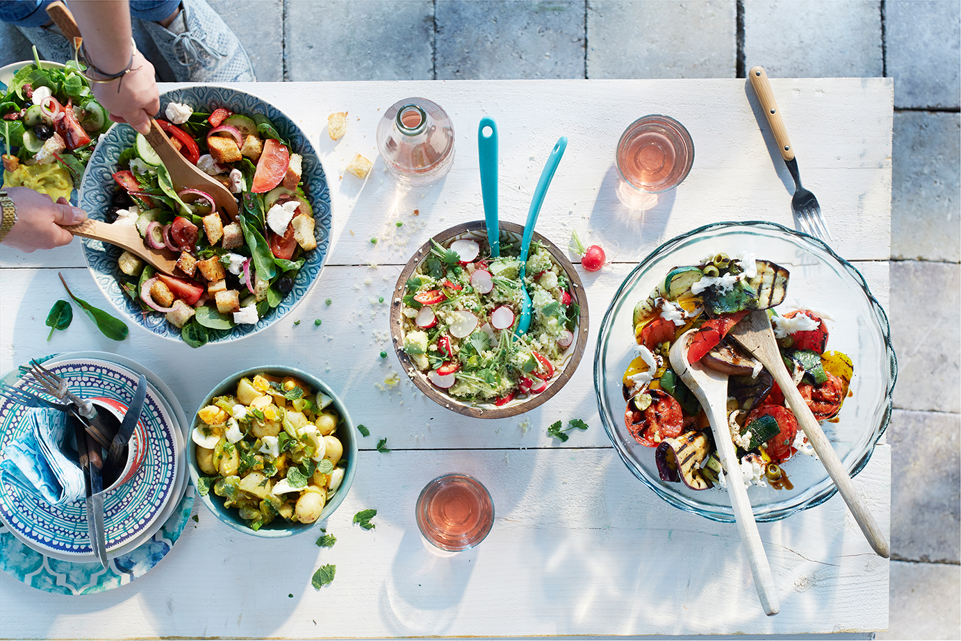 Boerensalade met croutons en geitenkaas | Recepten | PLUS