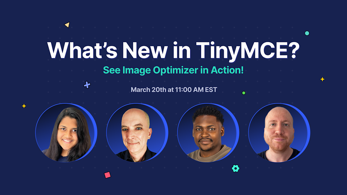 Q1 2025 Webinar See Image Optimizer In Action Tinymce