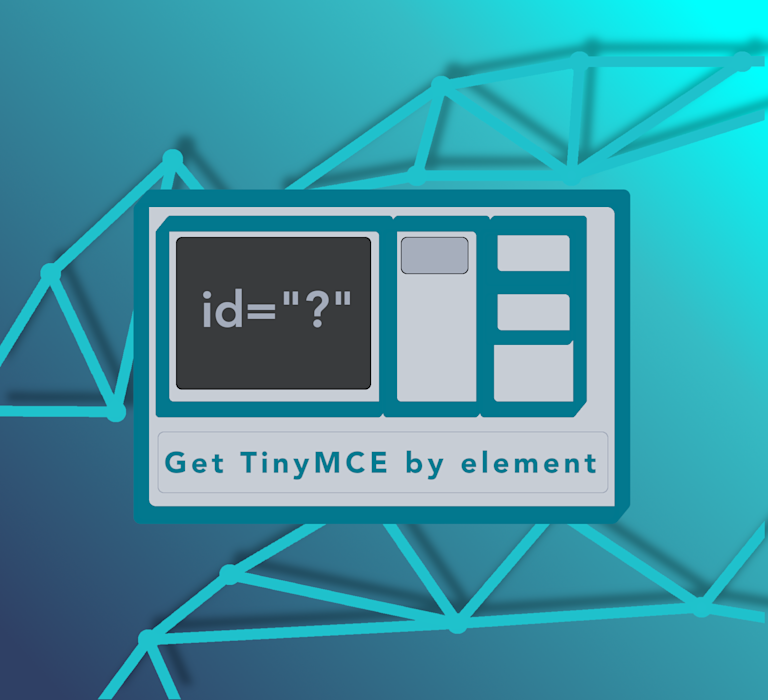 Get TinyMCE editor instance by element selector | TinyMCE