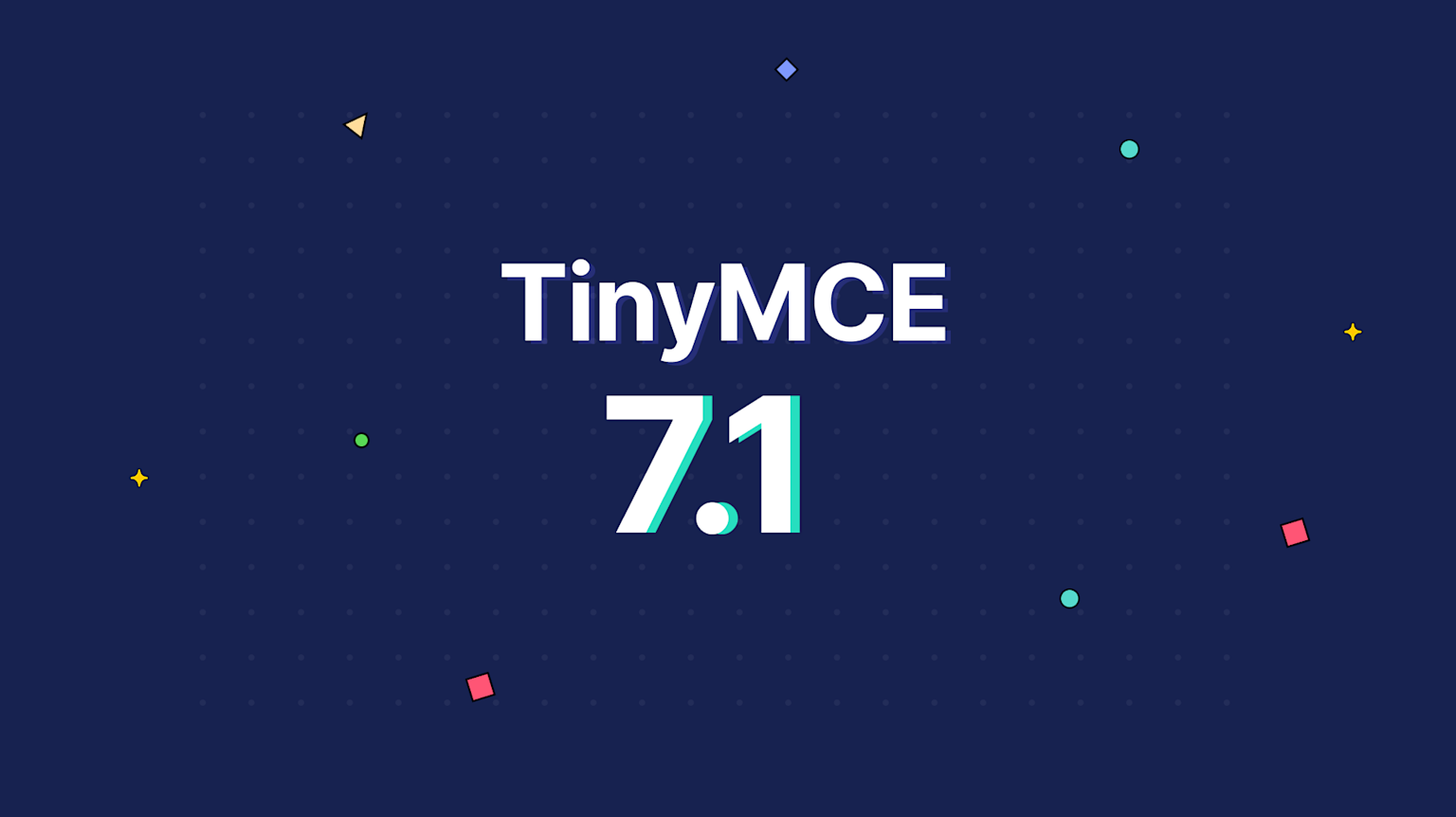 TinyMCE 7.1 | TinyMCE latest version release highlights