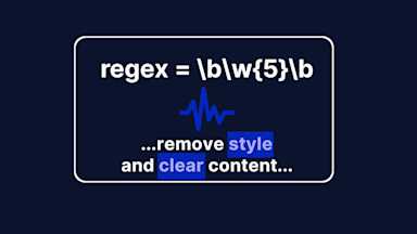 How to remove style and clear TinyMCE content with regex | TinyMCE