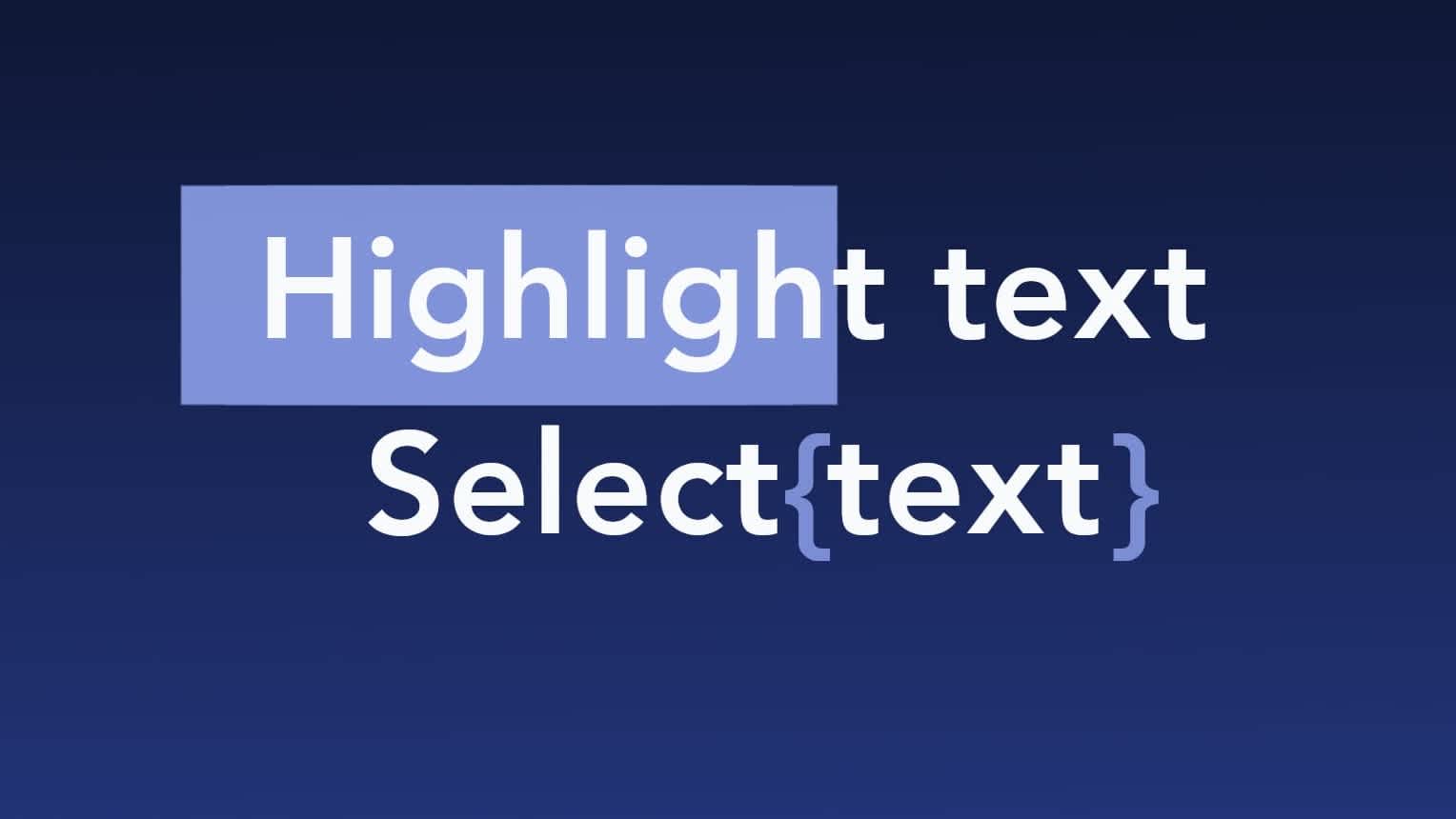 How to select and highlight text in rich text editors | TinyMCE