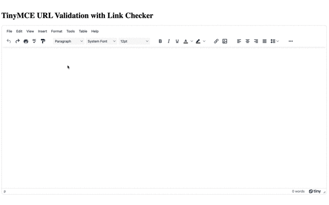 How to configure URL validation in your app | TinyMCE How to configure URL validation in your app | TinyMCE