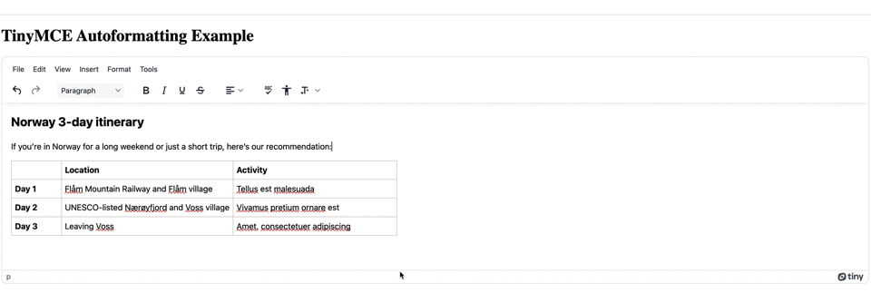 Autoformatting How To Enable It For Content In Your Apps Rich Text Editor Tinymce